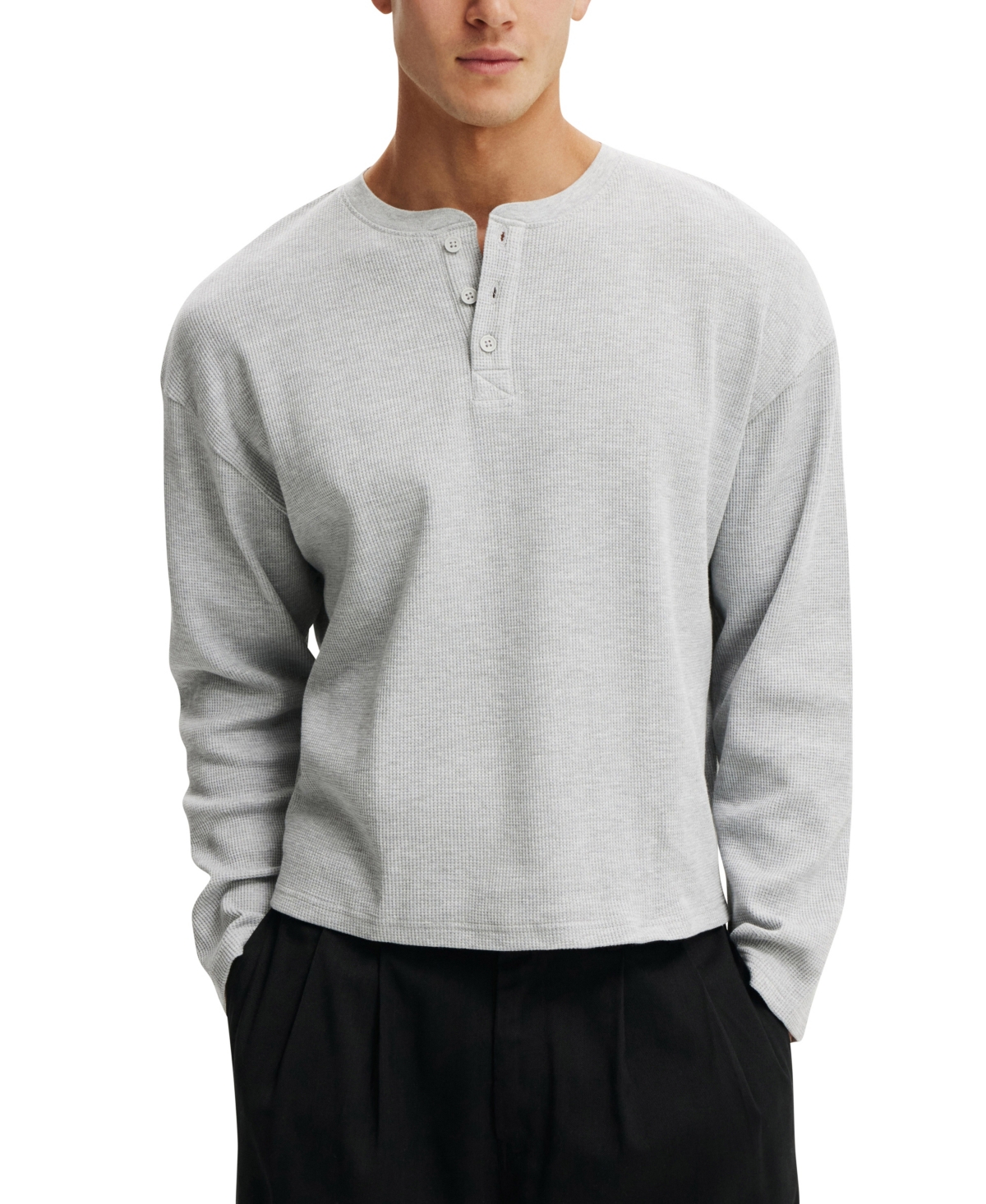 Click here for Cotton On Mens Modern Relaxed-Fit Textured Henley... prices