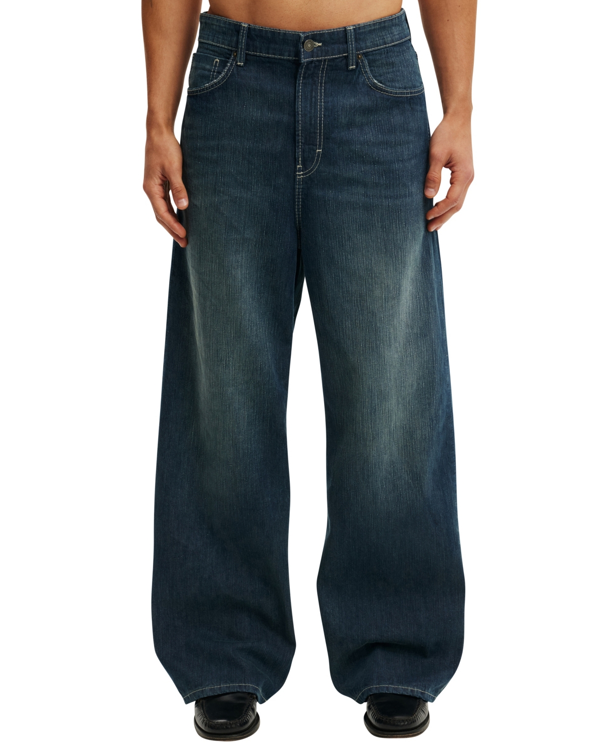 Click here for Cotton On Mens Super Baggy Jean - shibuya blue prices