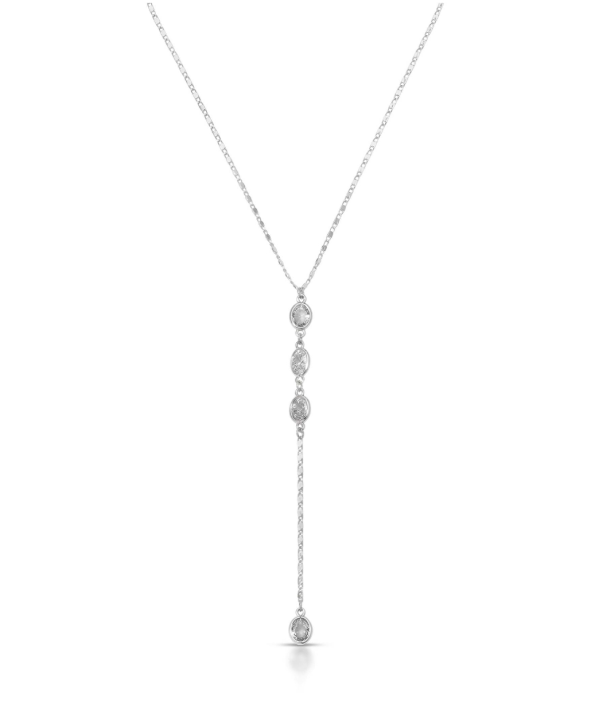 Click here for Ettika Bezel Sparkle Dip Lariat Necklace - Silver prices