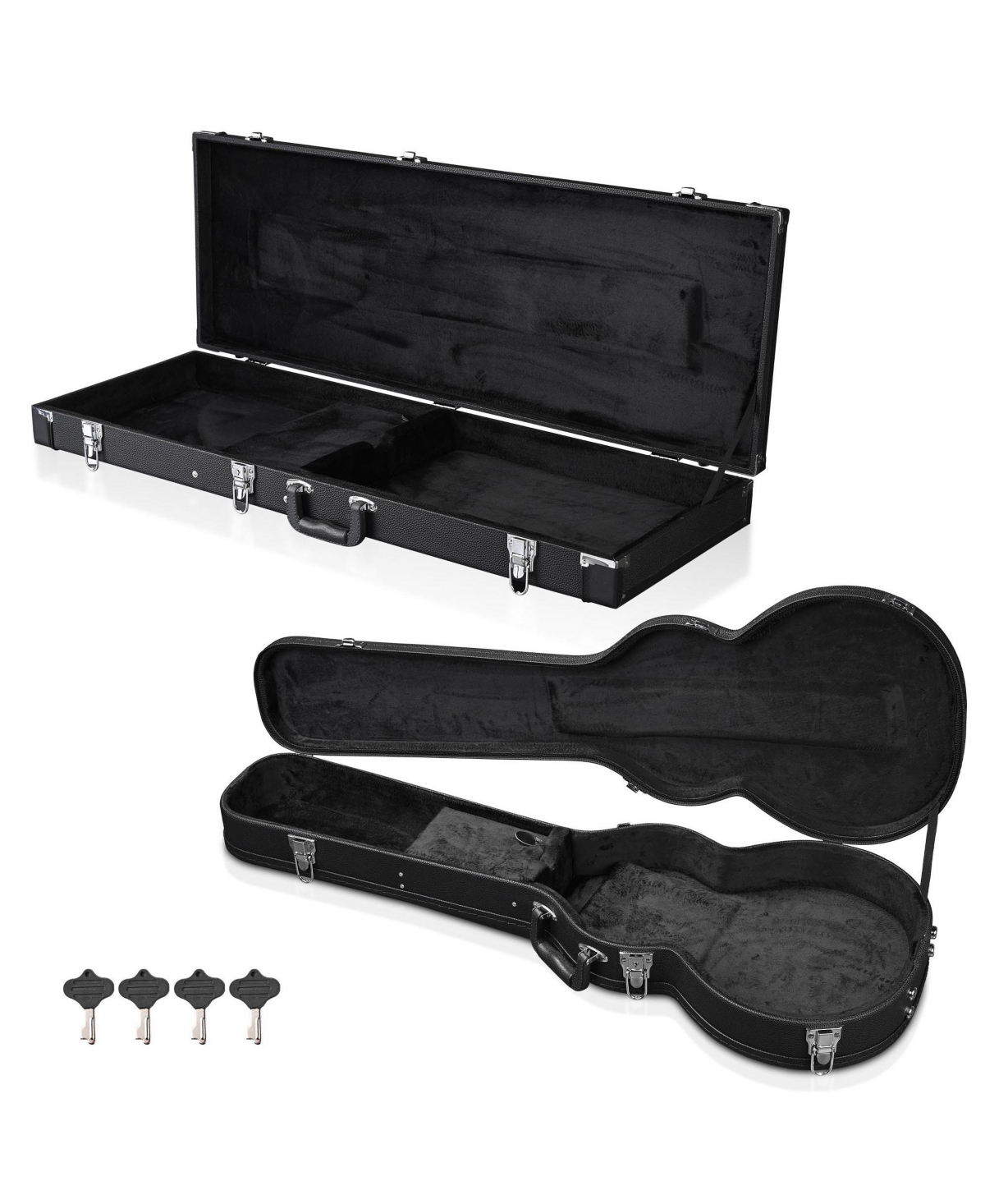 Click here for Yescom 2 Set Electric Guitar Hard Cases Wooden She... prices