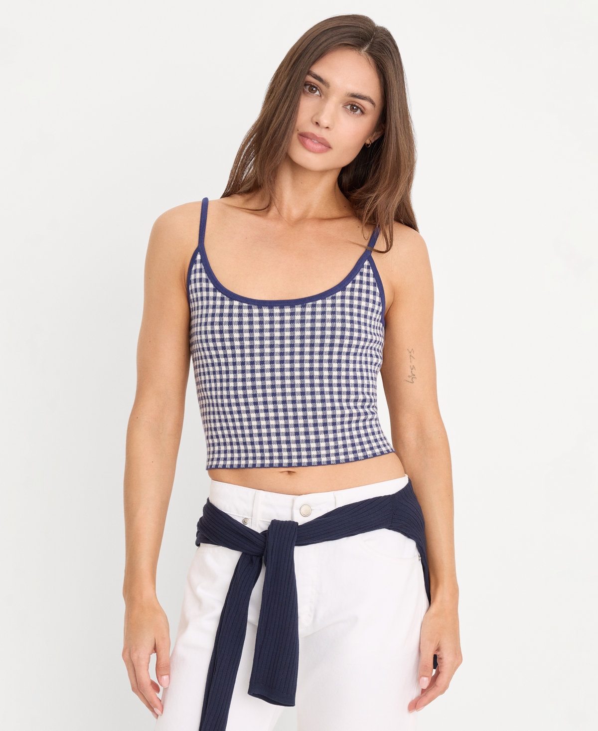 Click here for Good American Womens Gingham Camisole Sweater Tank... prices