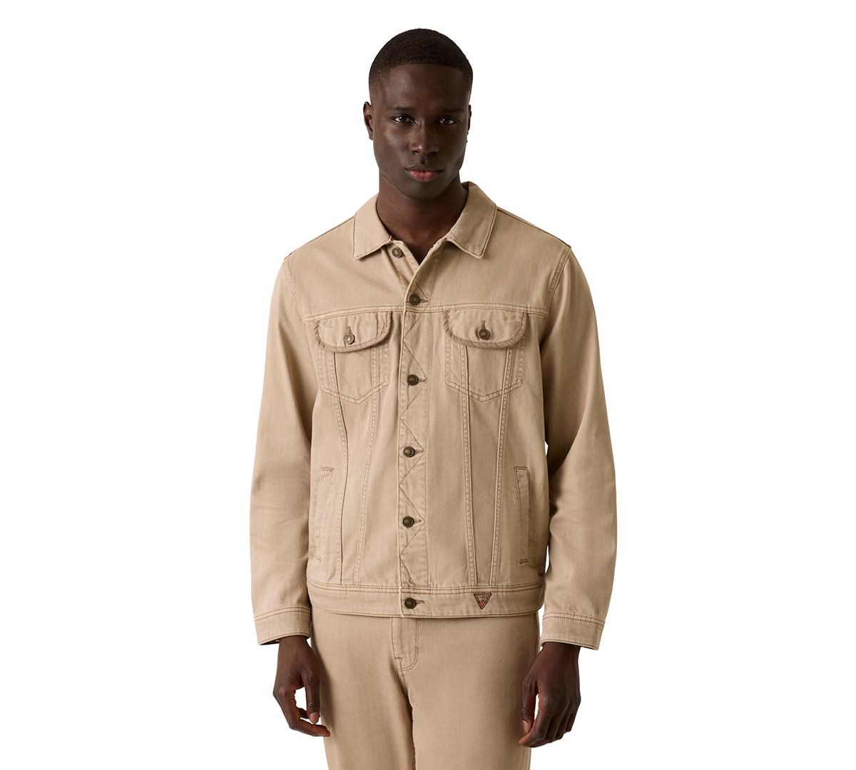 Click here for Guess Mens Denim-Inspired Silhouette With Front Fl... prices