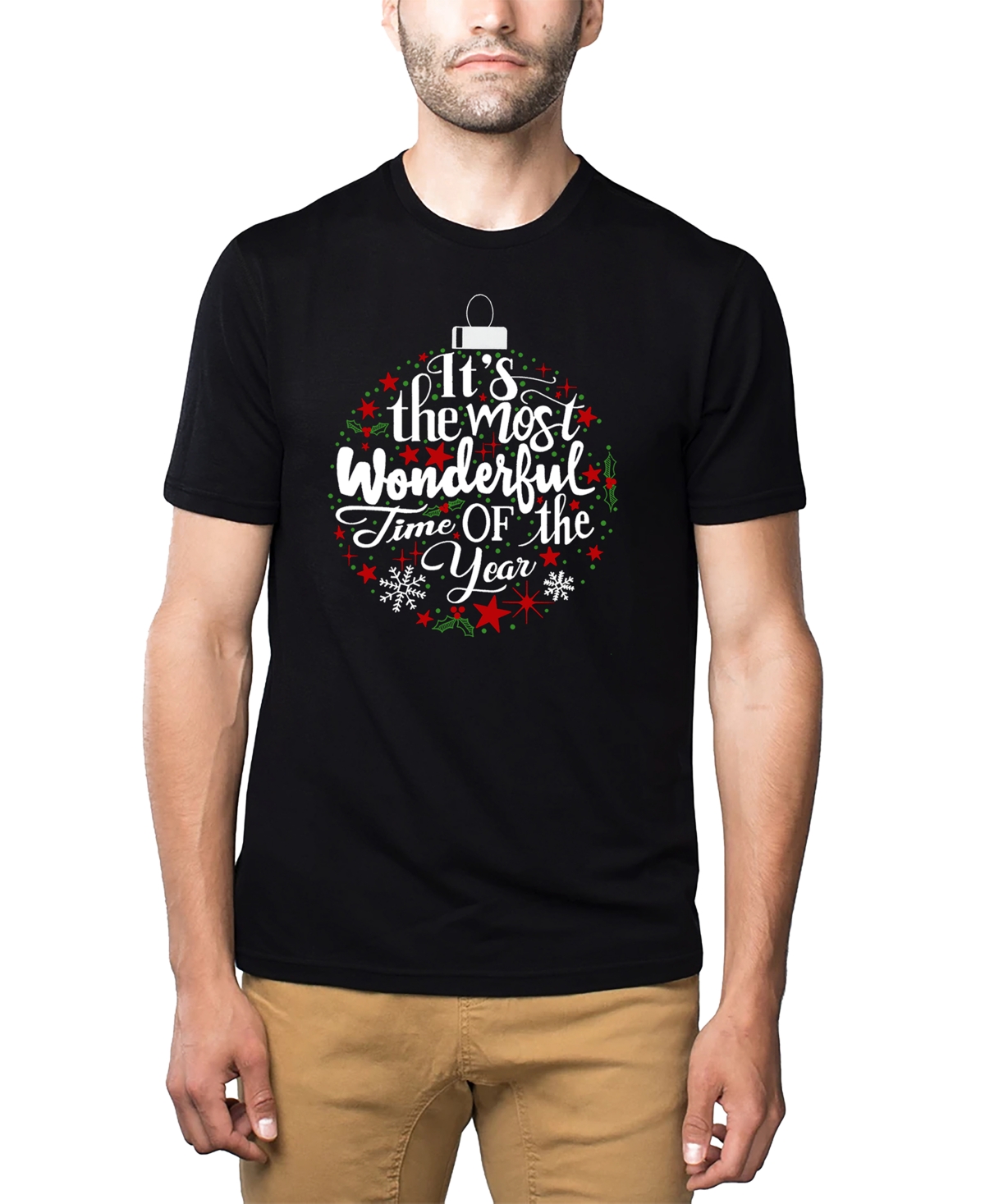 Click here for La Pop Art Mens Christmas Ornament Word Art T-Shir... prices