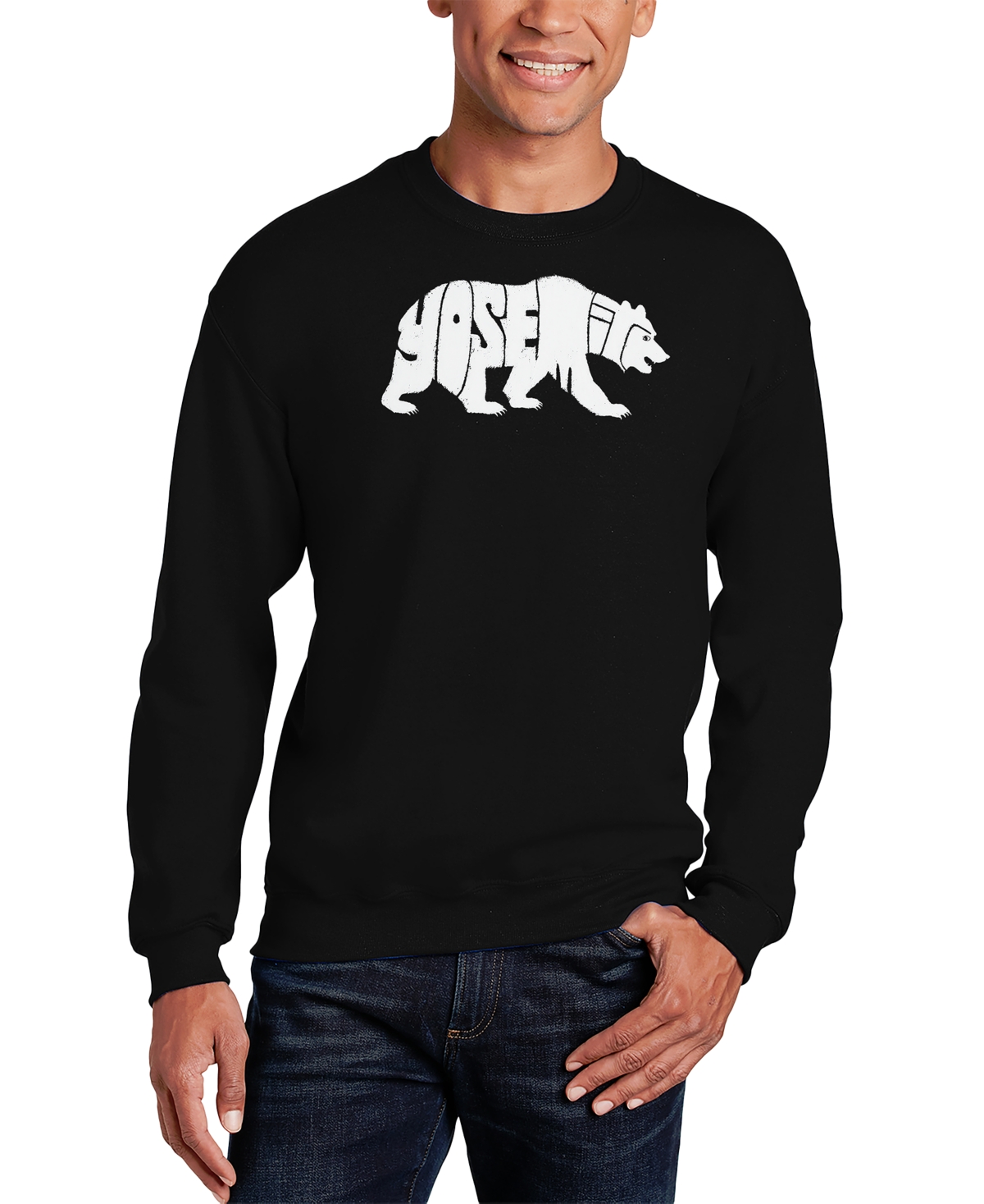 Click here for La Pop Art Mens Teddy Yos Word Art Crewneck Sweats... prices