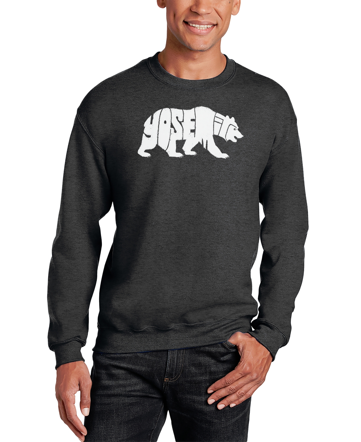 Click here for La Pop Art Mens Teddy Yos Word Art Crewneck Sweats... prices