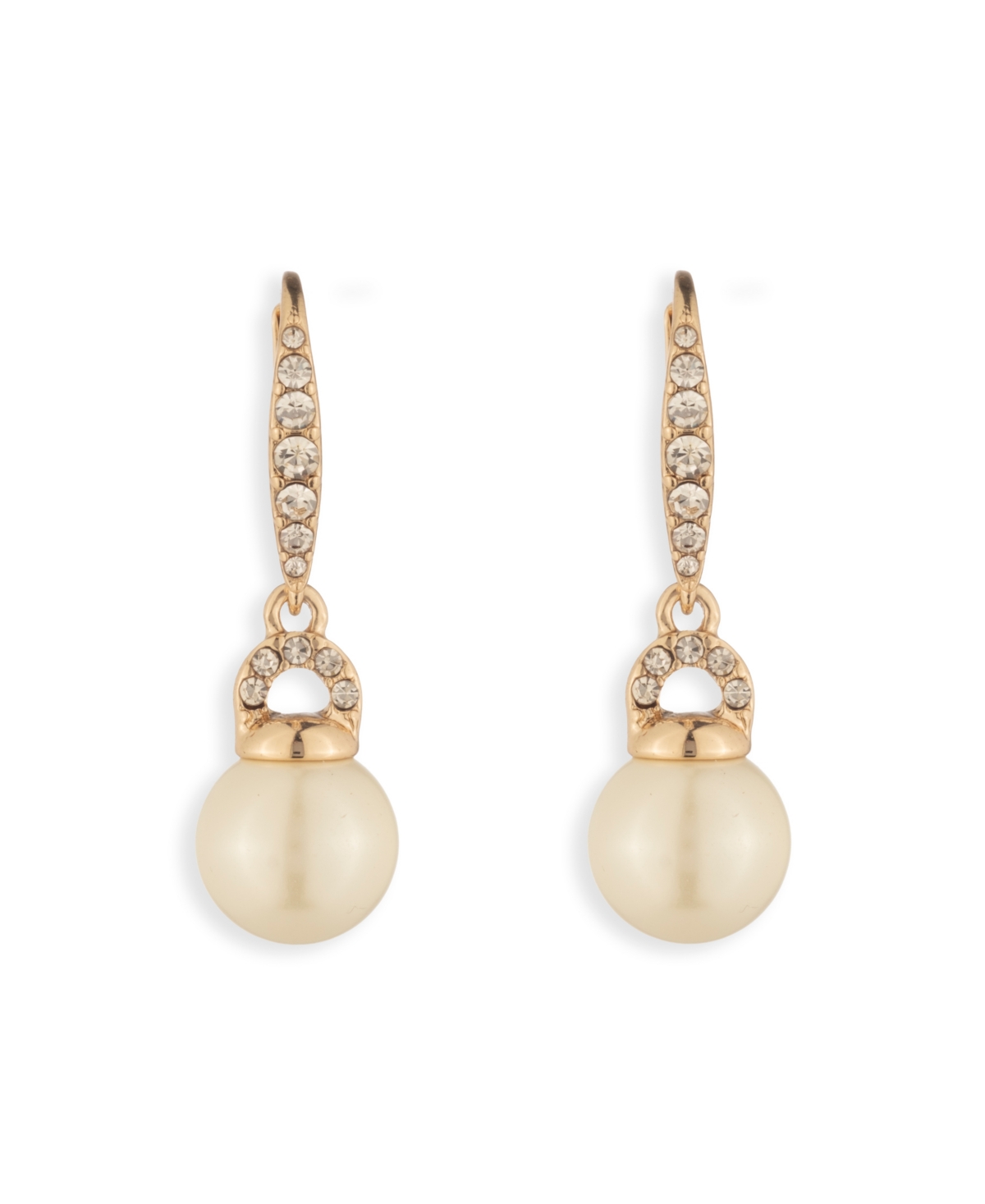 Click here for Lauren Ralph Lauren Gold-Tone Pave & Imitation Pea... prices