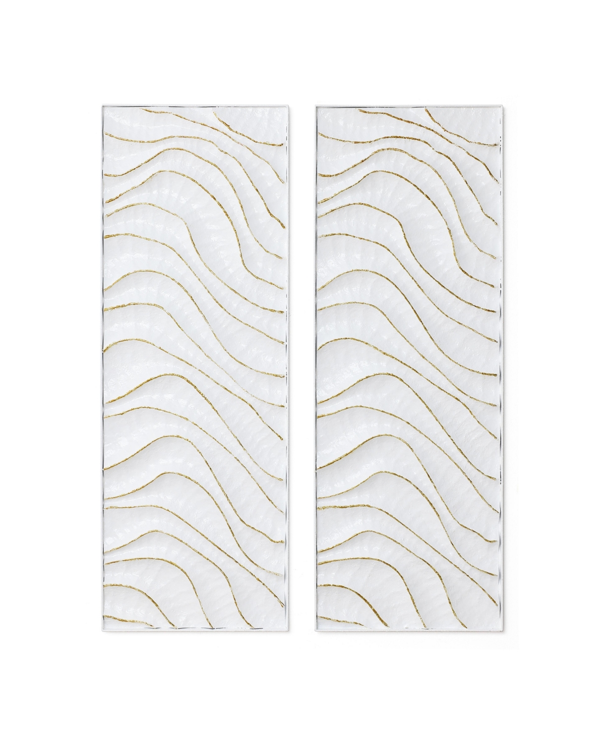 Click here for LuxenHome Modern Metal Wall Decor  2-Piece Texture... prices