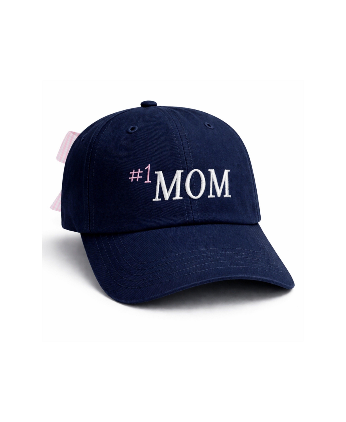 Click here for Bits & Bows Womens Mom Bow Baseball Hat - Navy blu... prices