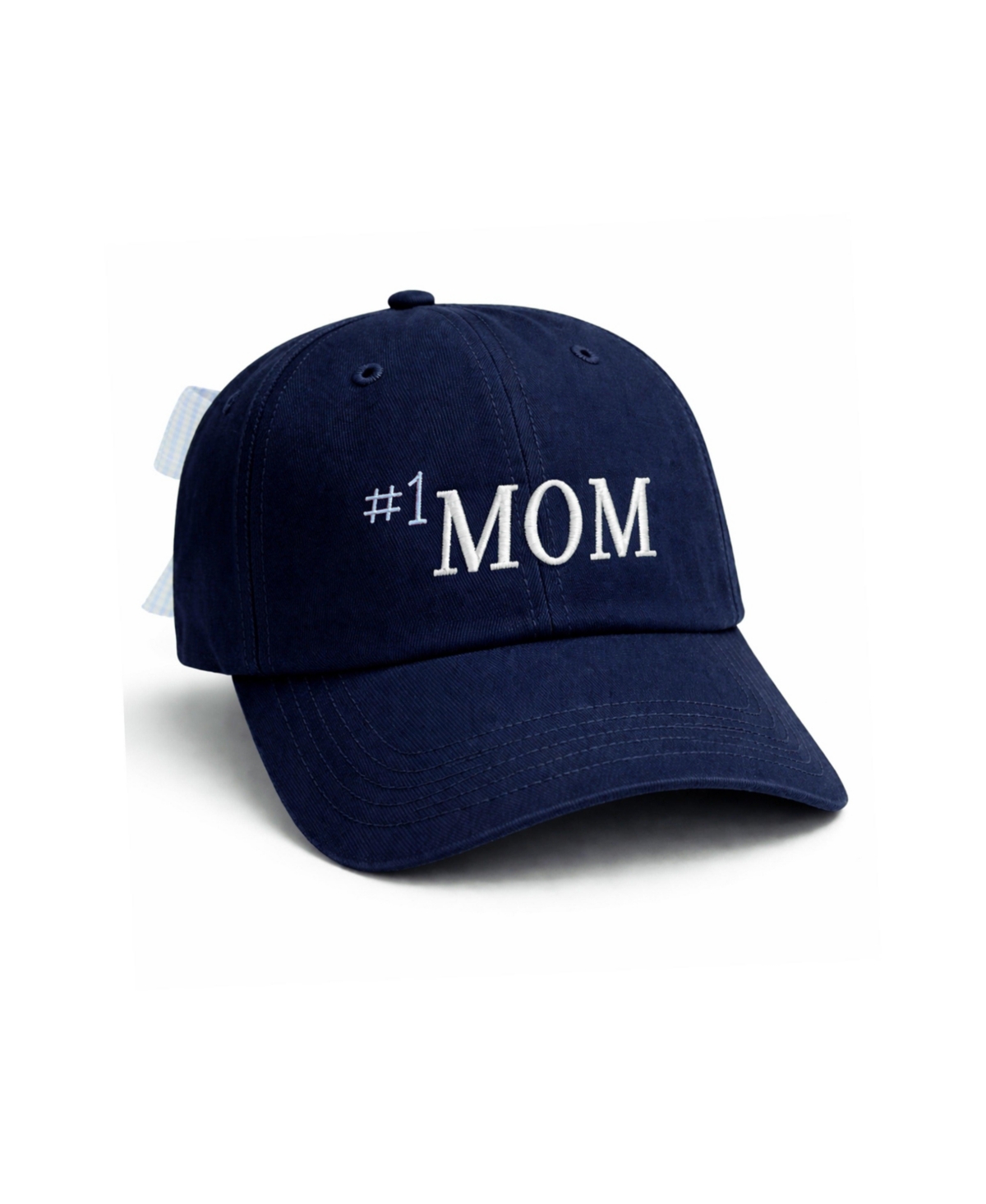 Click here for Bits & Bows Womens Mom Bow Baseball Hat - Navy blu... prices