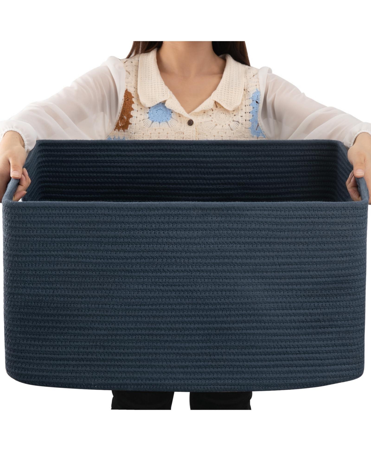 Click here for Gnuadz Large Woven Cotton Rope Storage Basket with... prices