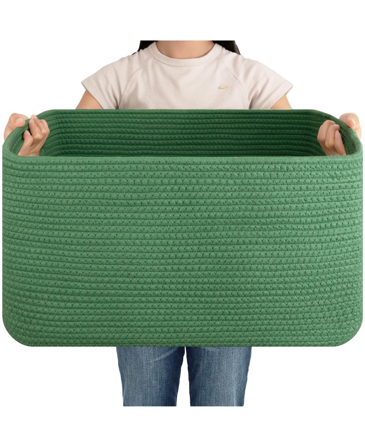 Click here for Gnuadz Large Woven Cotton Rope Storage Basket with... prices