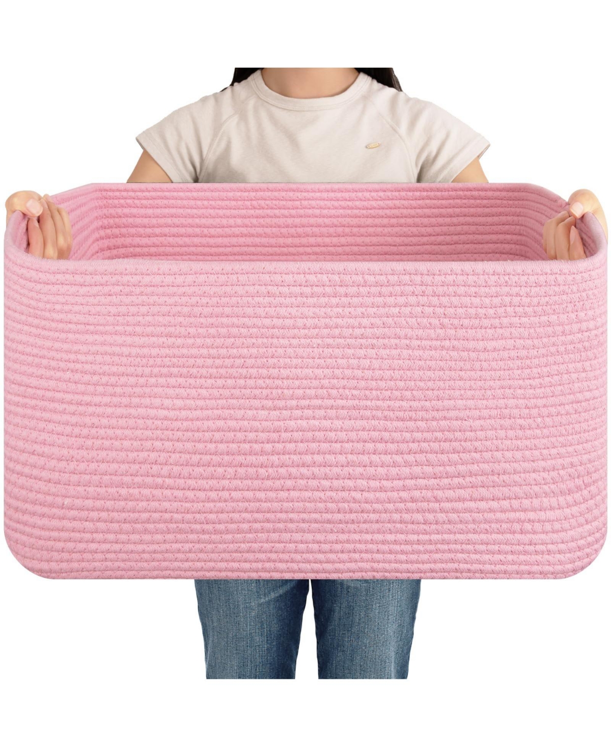 Click here for Gnuadz Large Woven Cotton Rope Storage Basket with... prices