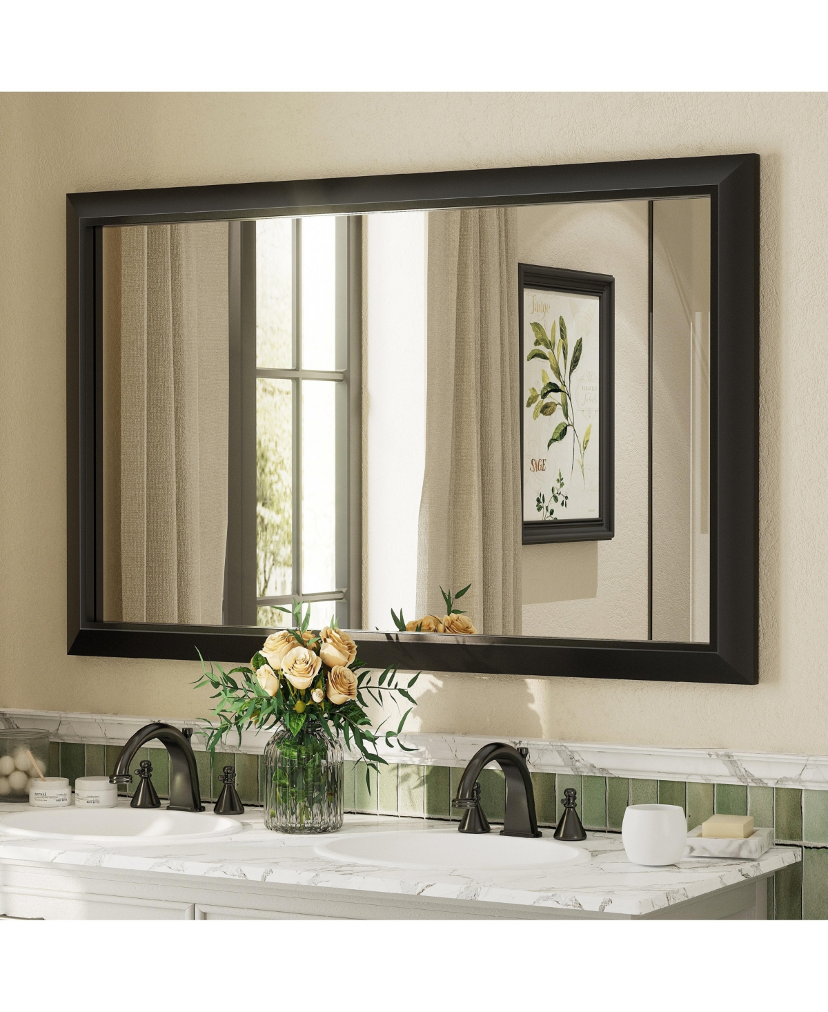 Click here for Apmir 48 x 30 Inch Thick Metal Framed Wall Mirrors... prices