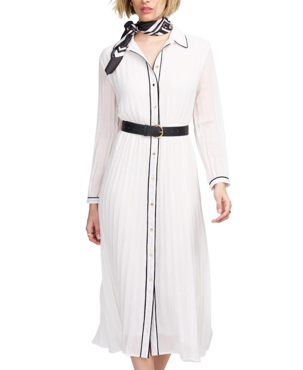 Click here for Elle Collection Womens Woven Pleated Dress - Ivory prices