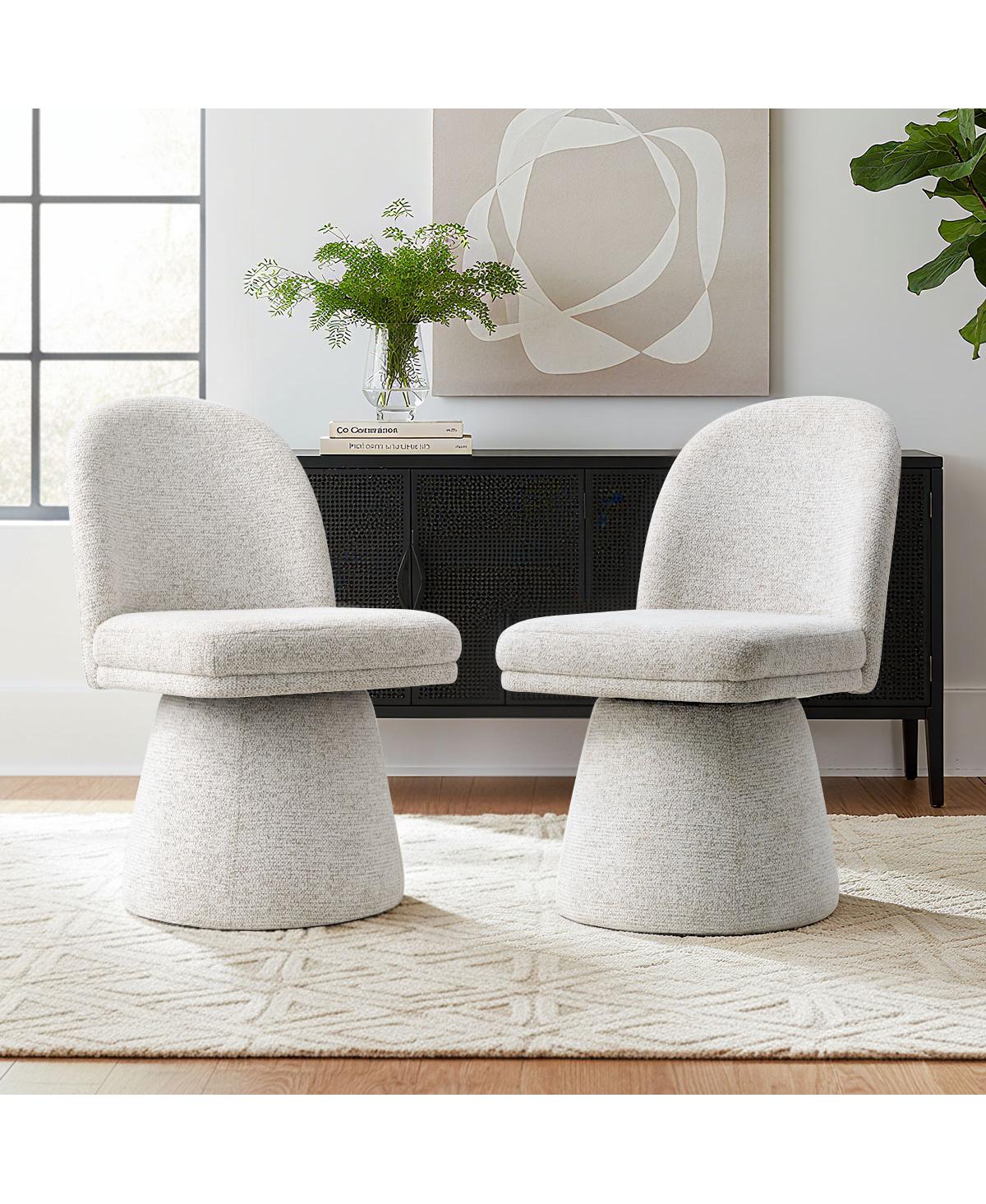 Click here for Maison Boucle Swivel Accent Chairs Set of 2  Moder... prices