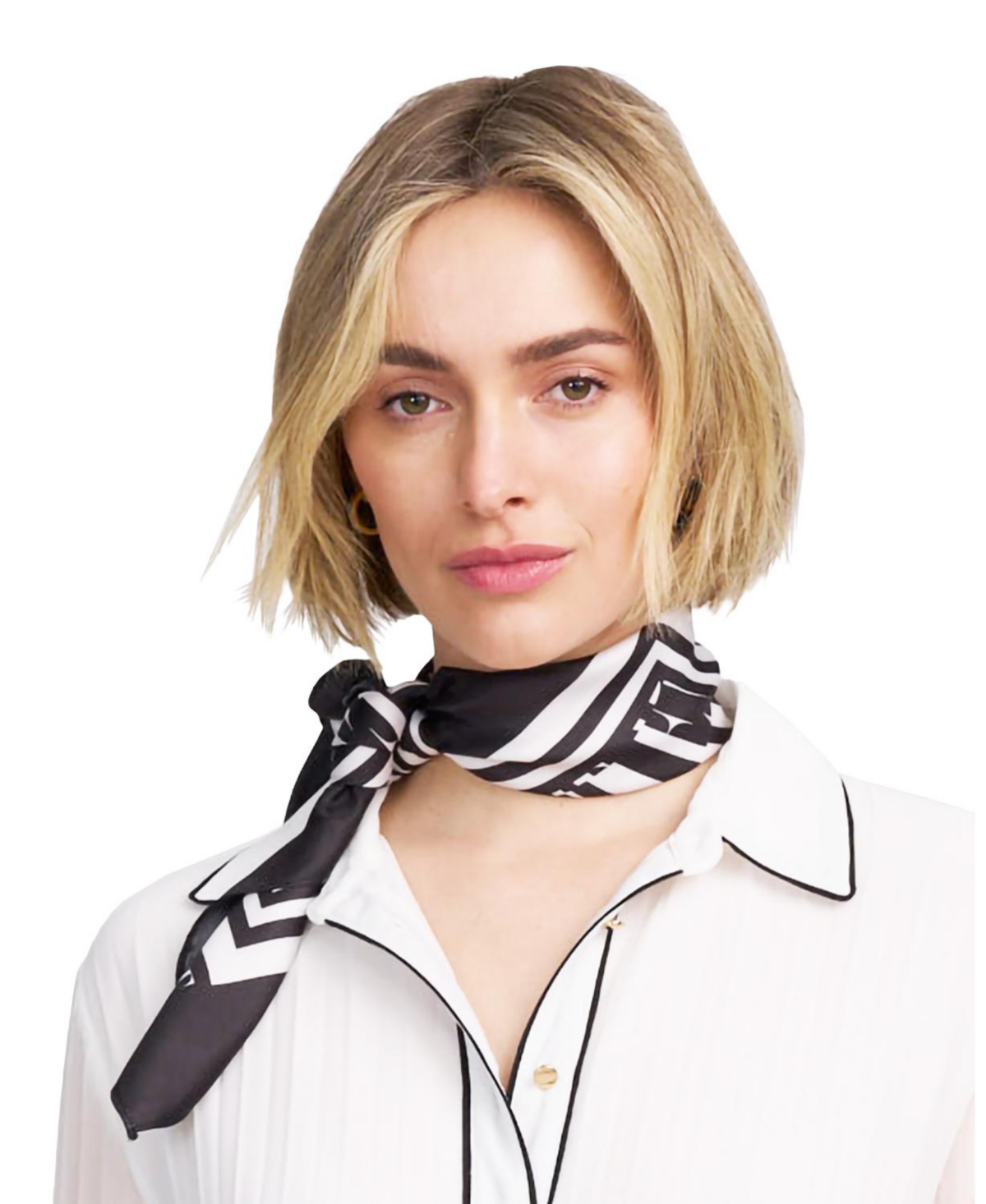 Click here for Elle Collection Womens Printed Satin Scarf - Black... prices
