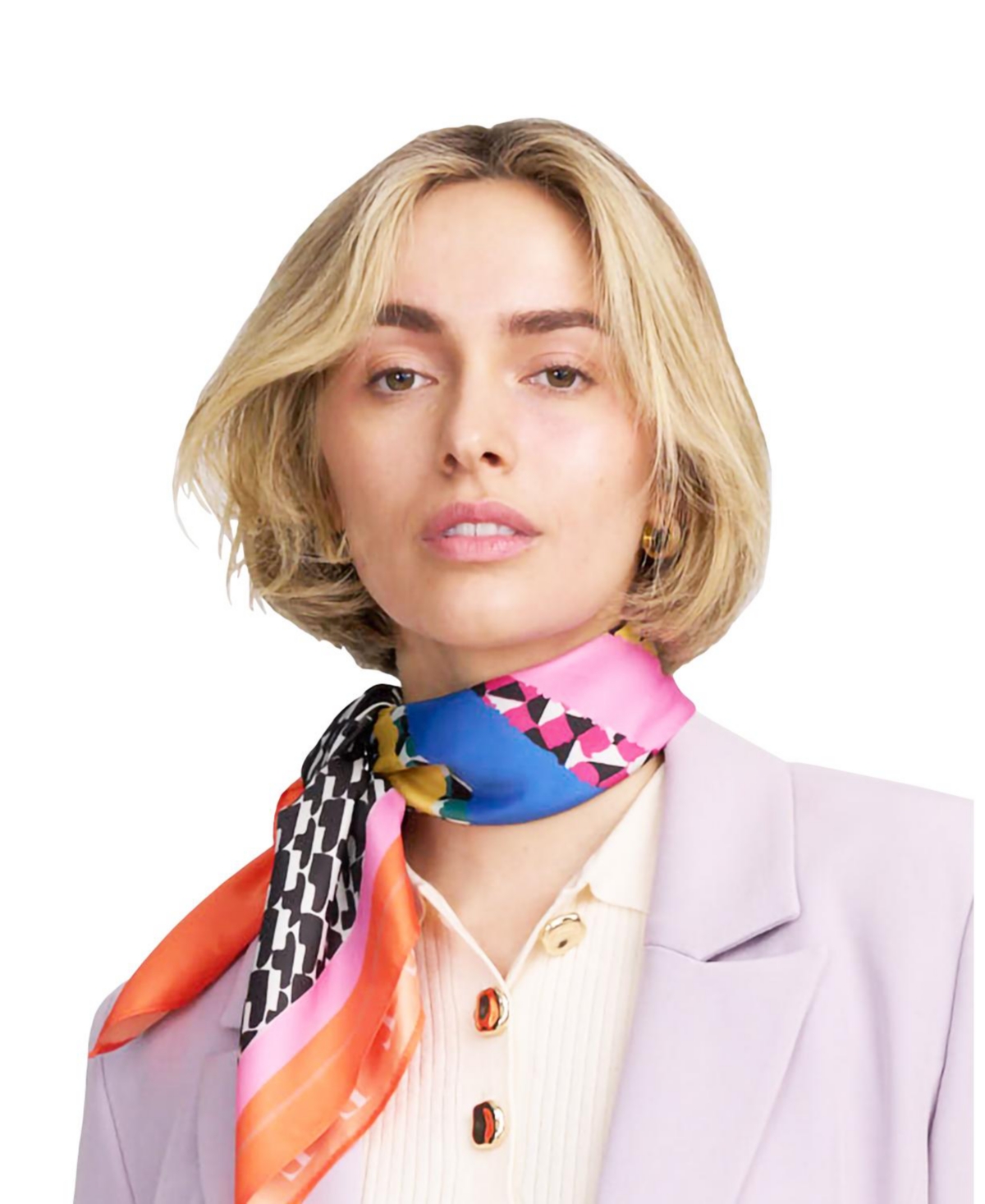 Click here for Elle Collection Womens Printed Satin Scarf - Multi... prices