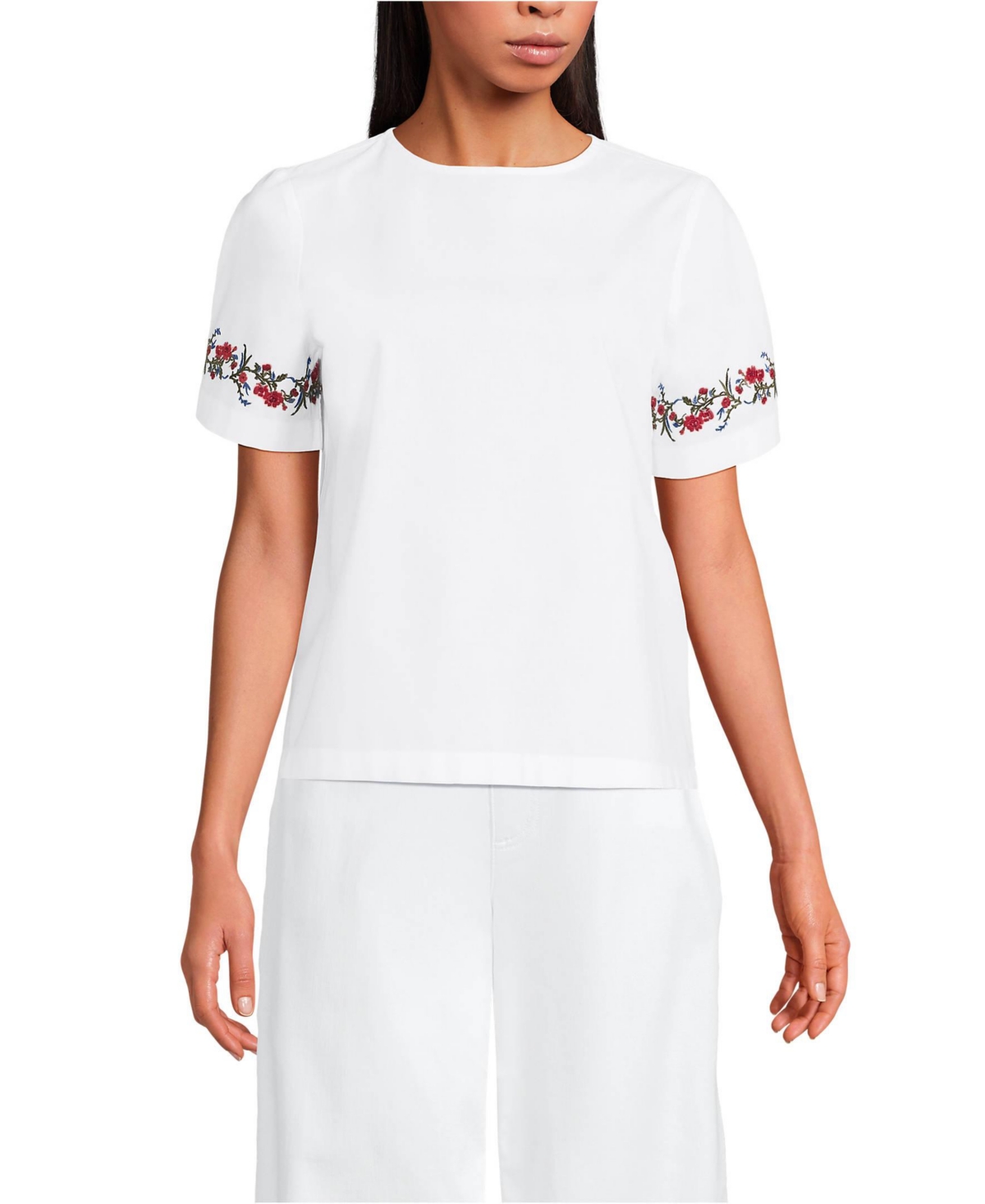Click here for Lands End WomenS P - Cherry border/white prices