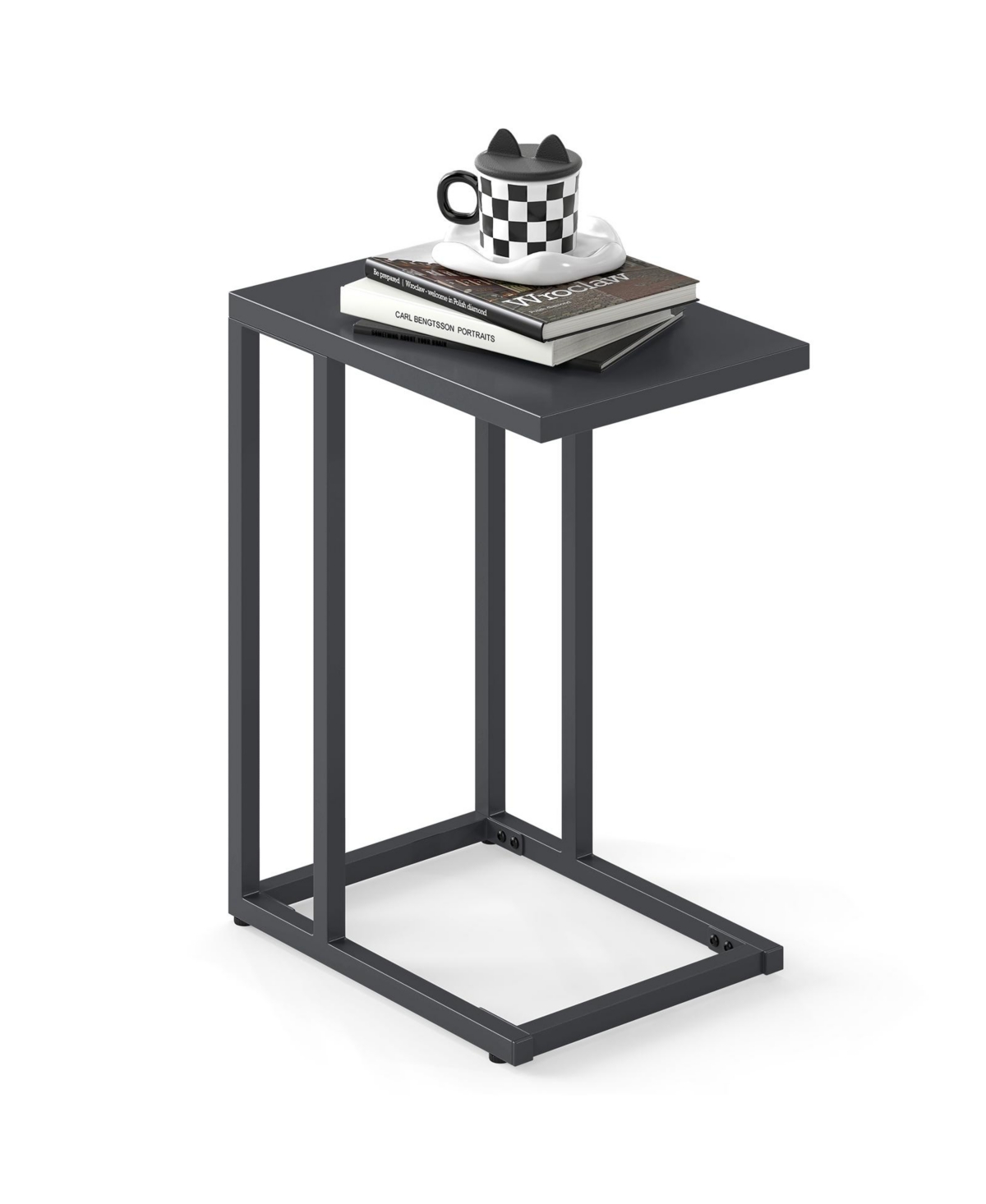 Click here for Gymax C Shaped End Table w/ Metal Frame Sofa Table... prices