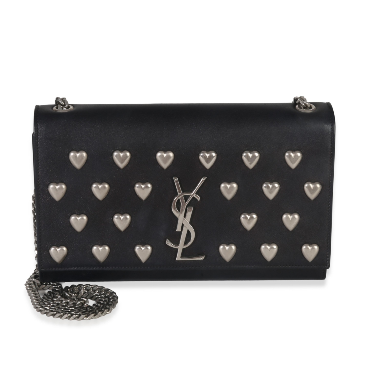 Click here for Pre-Owned Saint Laurent Black Smooth Calfskin Stud... prices