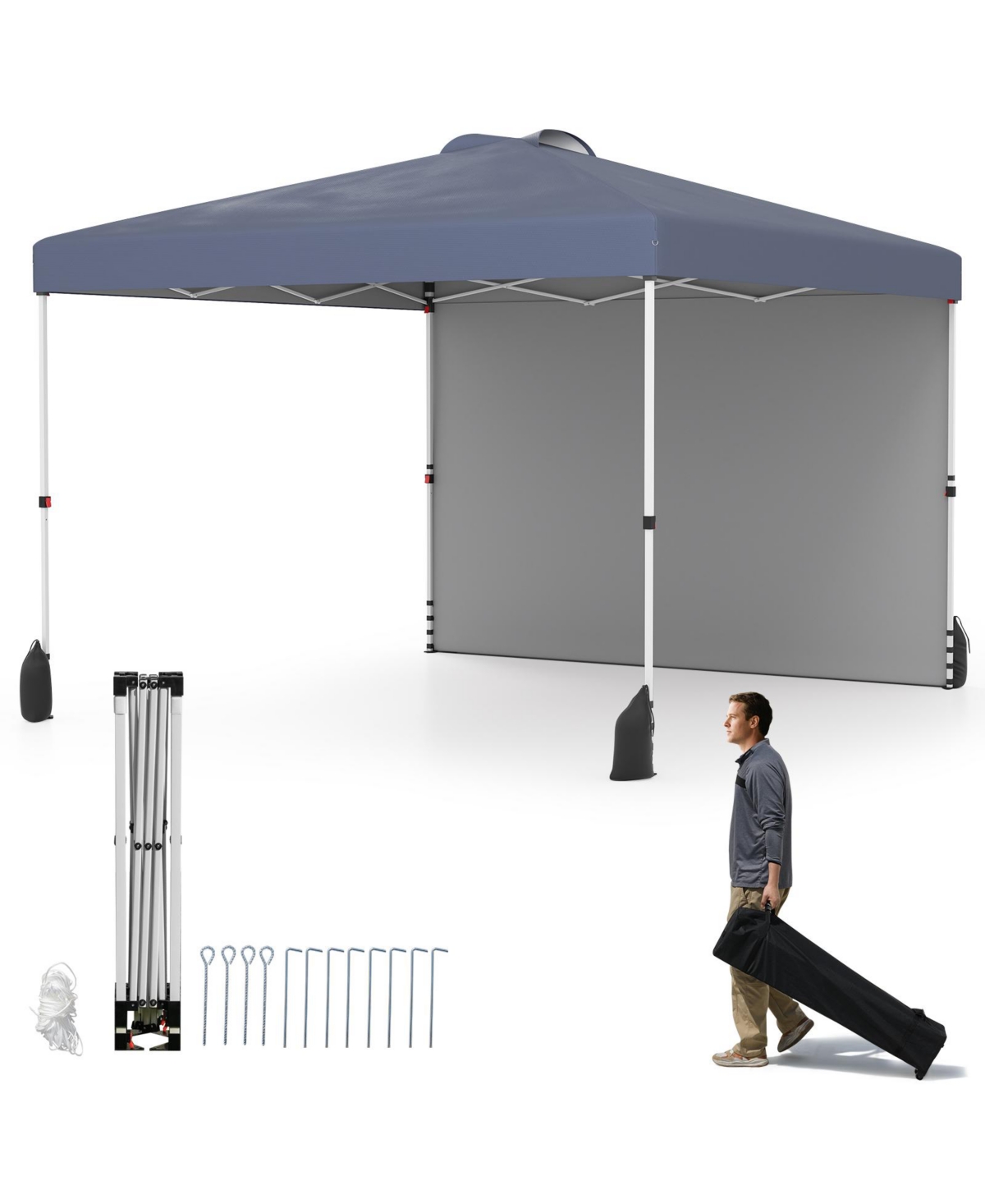 Click here for Slickblue Outdoor Pop Up Canopy Tent with Sidewall... prices