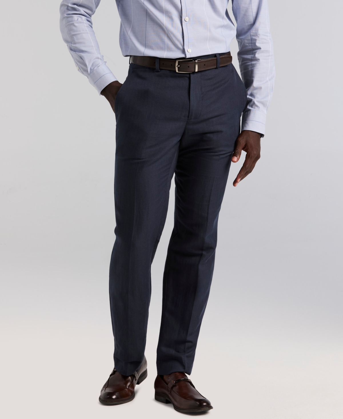 Click here for Perry Ellis Mens Classic-Fit Linen Blend Herringbo... prices