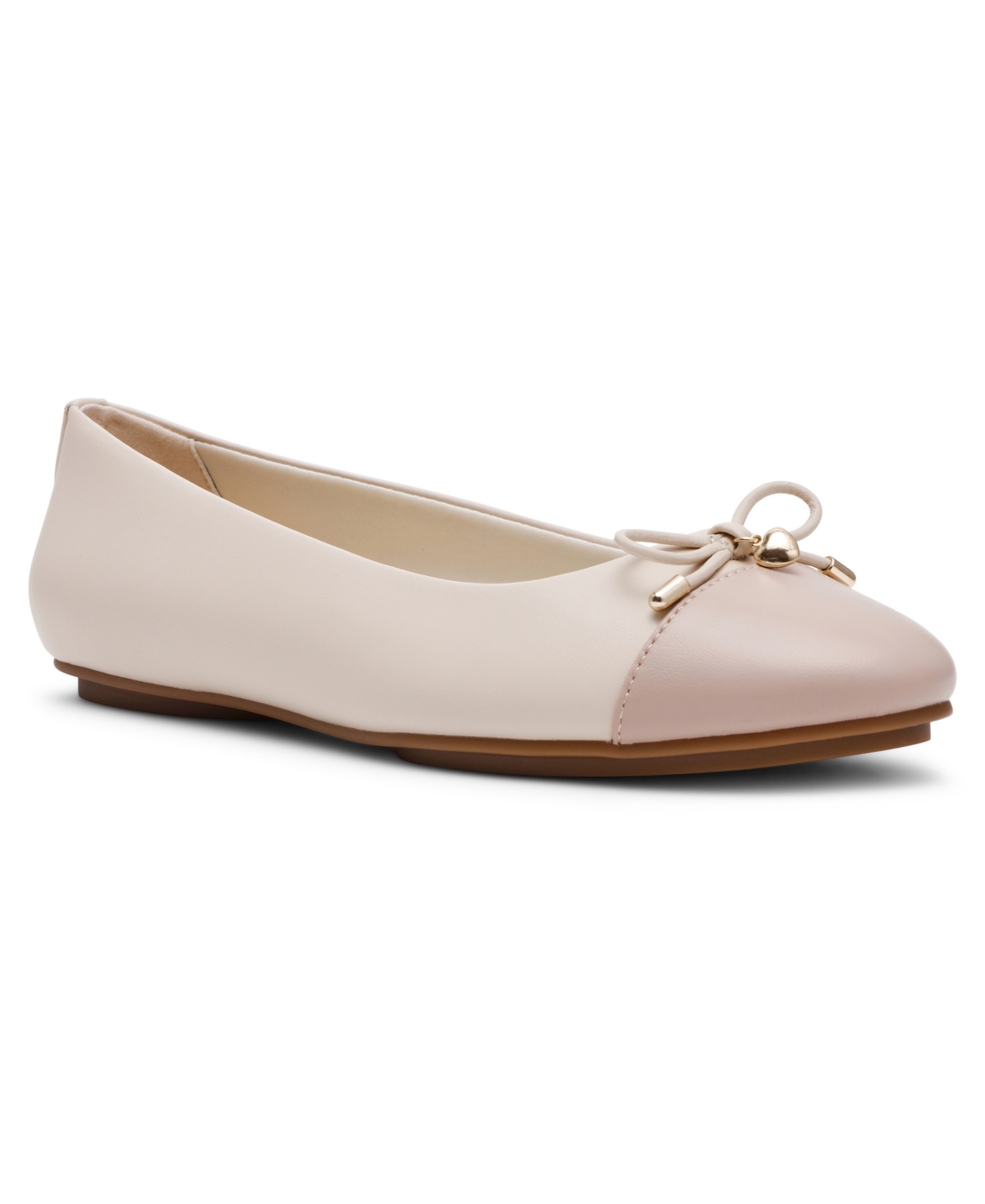 Click here for Anne Klein Womens Luci Cap Toe Ballet Flats - Bone... prices