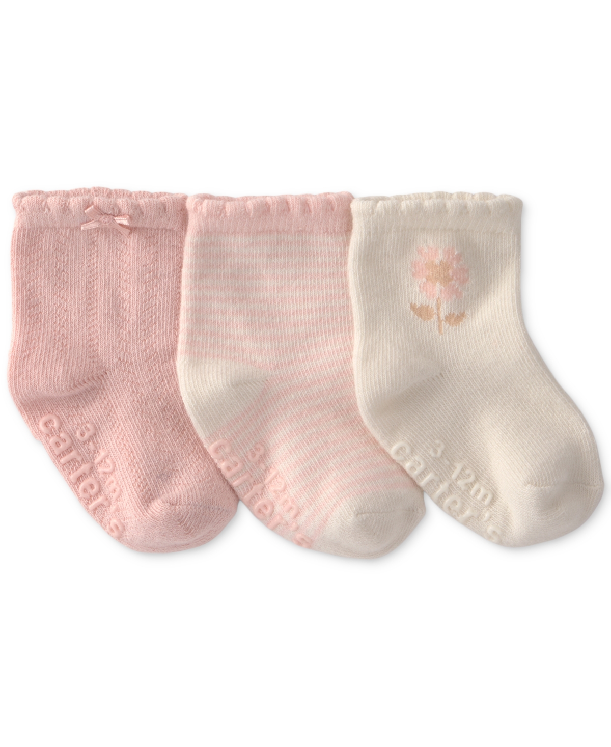 Click here for Carters Baby Girls Floral Socks  3-Pack - Pink prices