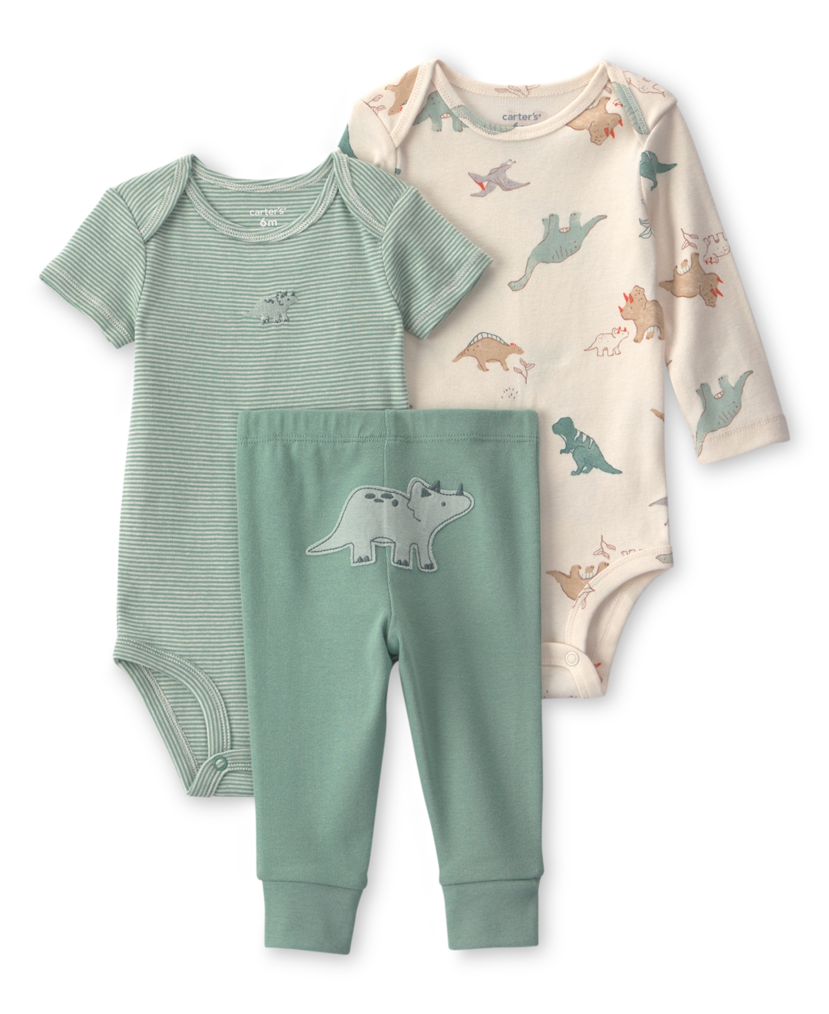 Click here for Carters Baby Boys Dinosaur Bodysuit & Pant 3-Piece... prices