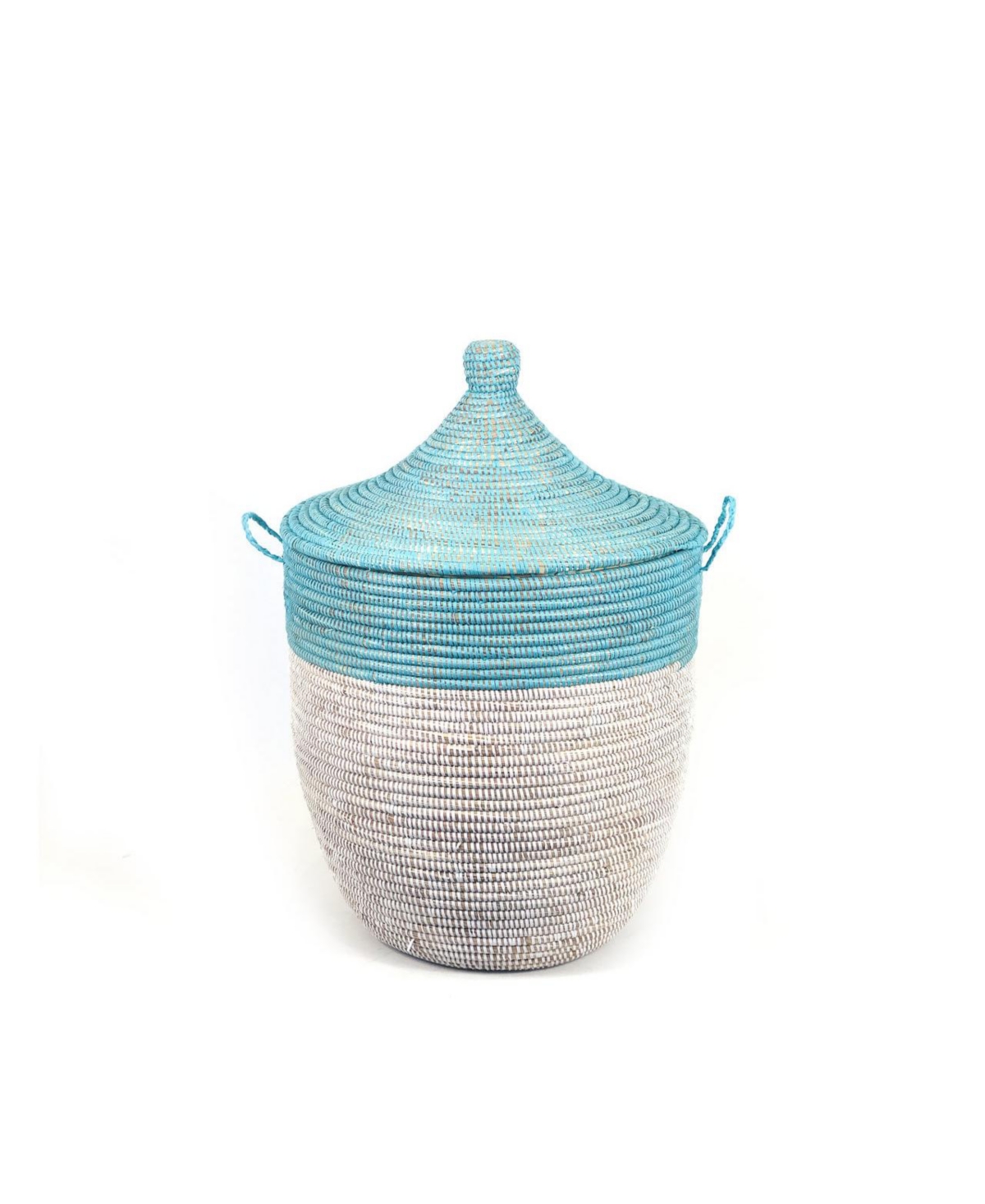 Click here for Mbare  Two-Tone Basket - Turquoise + white prices
