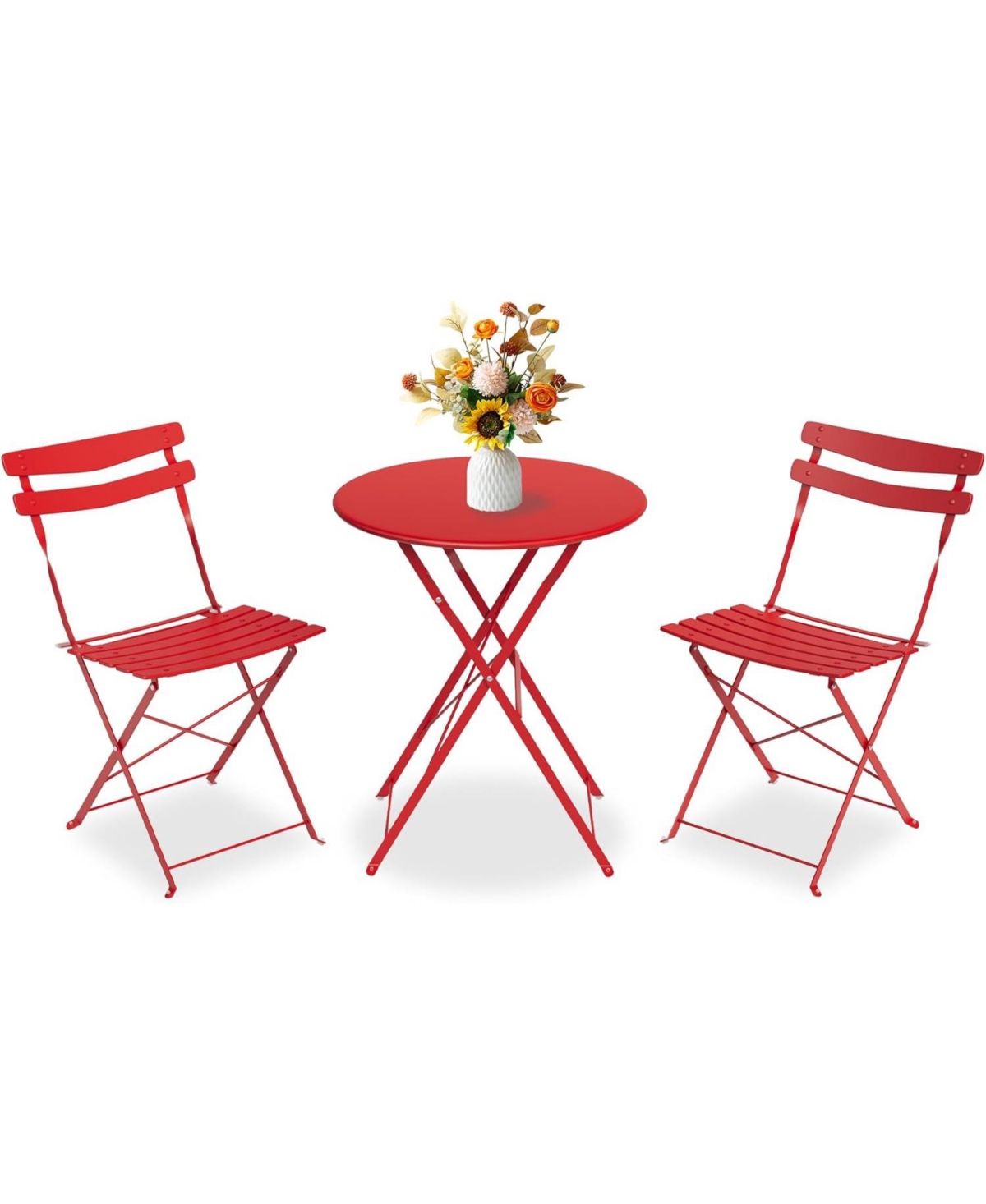 Click here for GarveeLife 3-Piece Folding Patio Bistro Set  Metal... prices