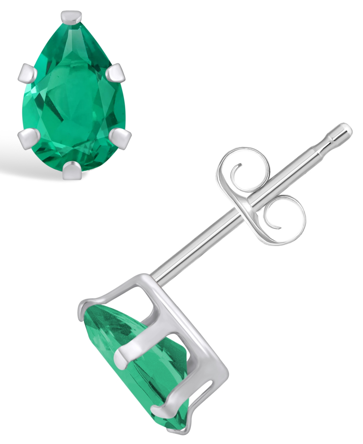 Click here for Macys Gemstone Stud Earrings in 10k White Gold - E... prices