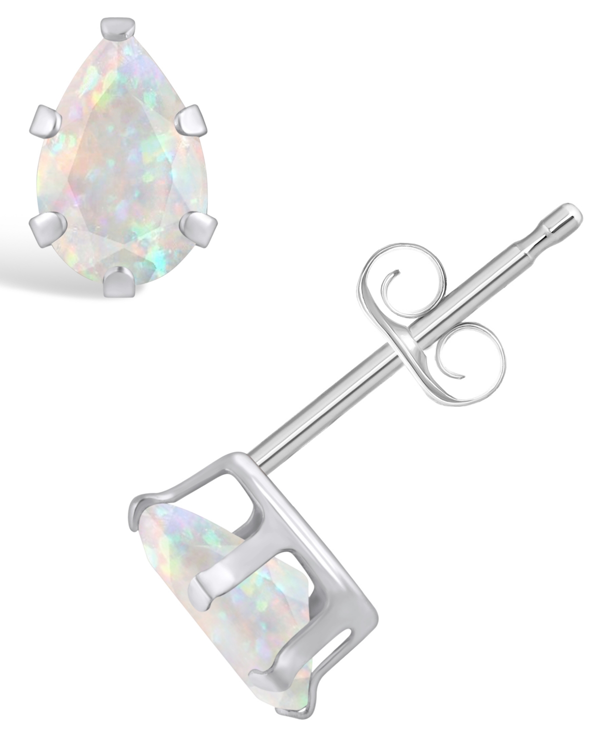 Click here for Macys Gemstone Stud Earrings in 10k White Gold - O... prices
