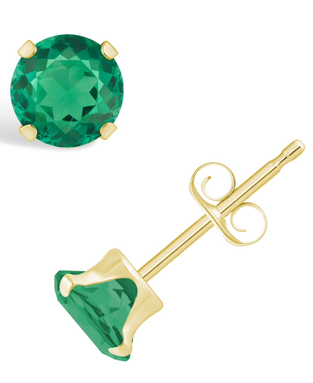 Click here for Macys Gemstone Stud Earrings in 10k Yellow Gold -... prices