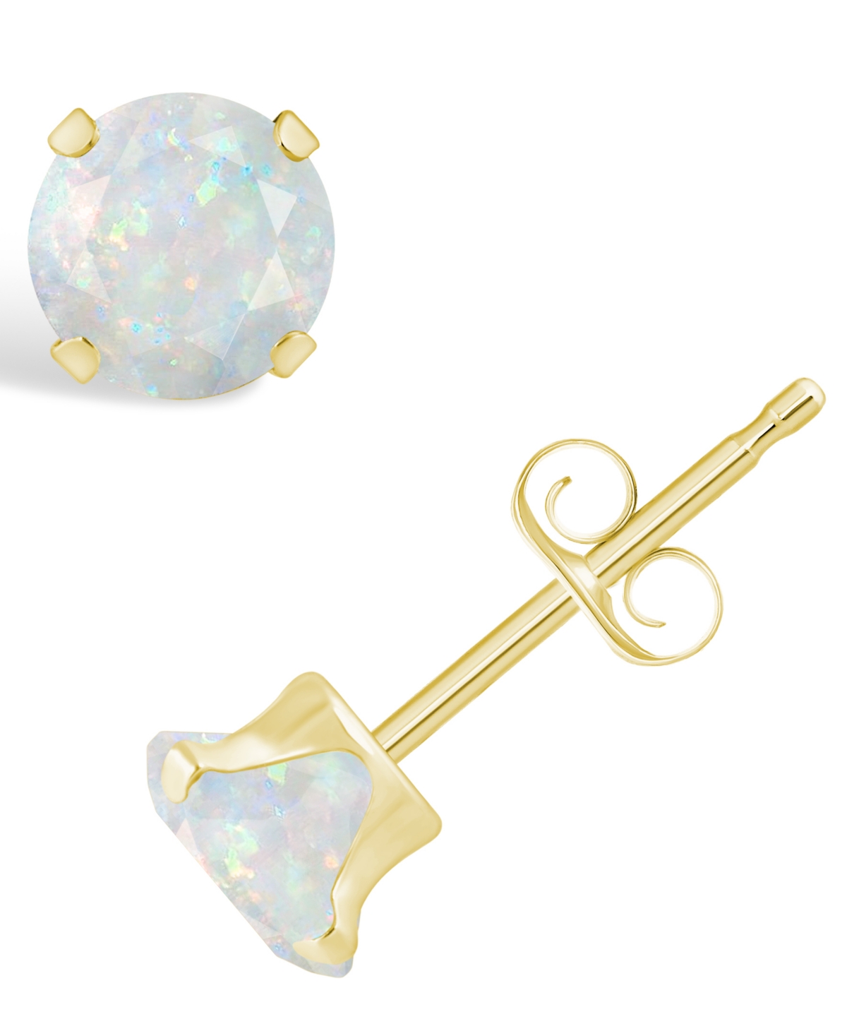 Click here for Macys Gemstone Stud Earrings in 10k Yellow Gold -... prices