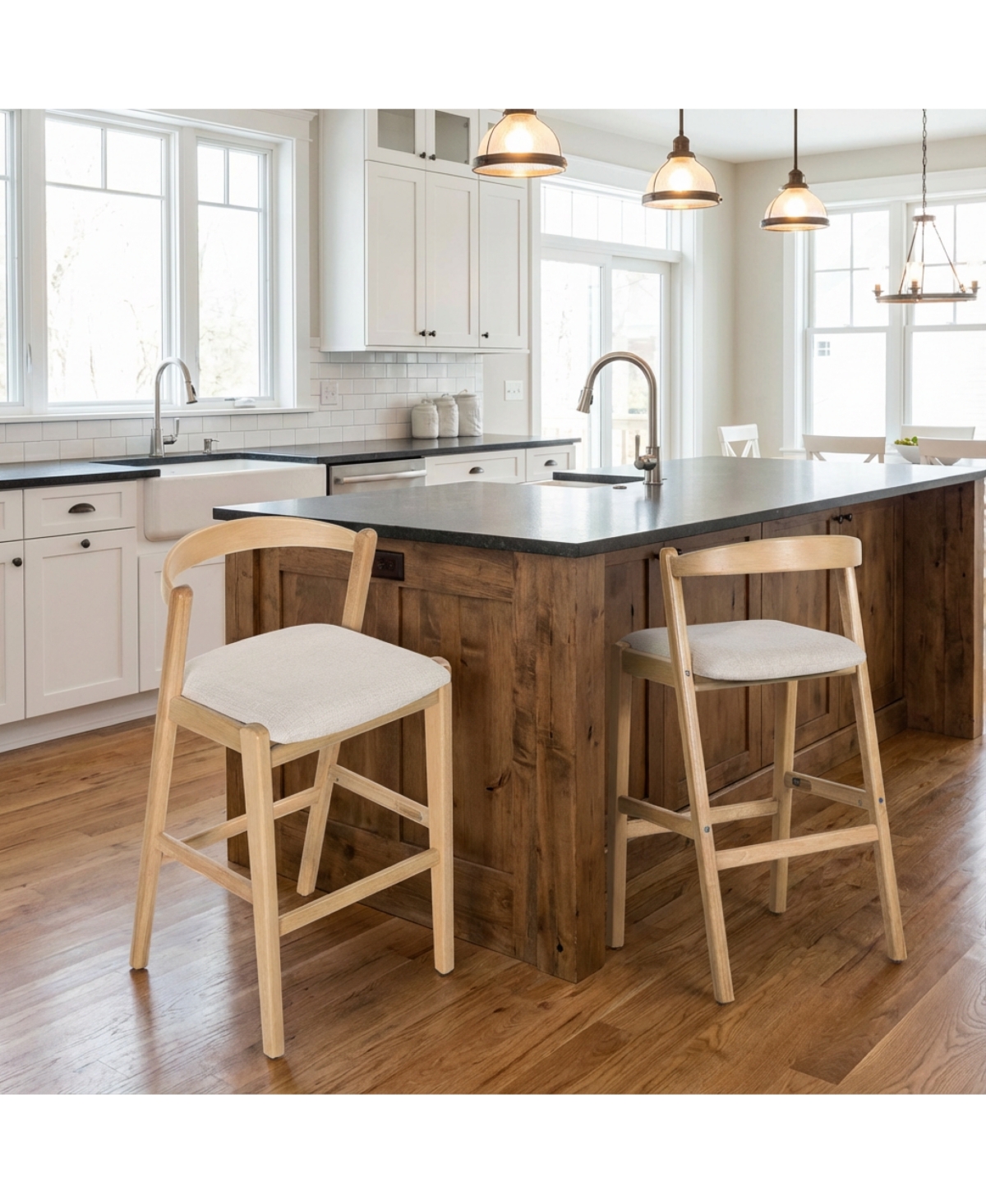 Click here for Rainsken 30 H Upholstered Bar Stools Set of 2  Cla... prices