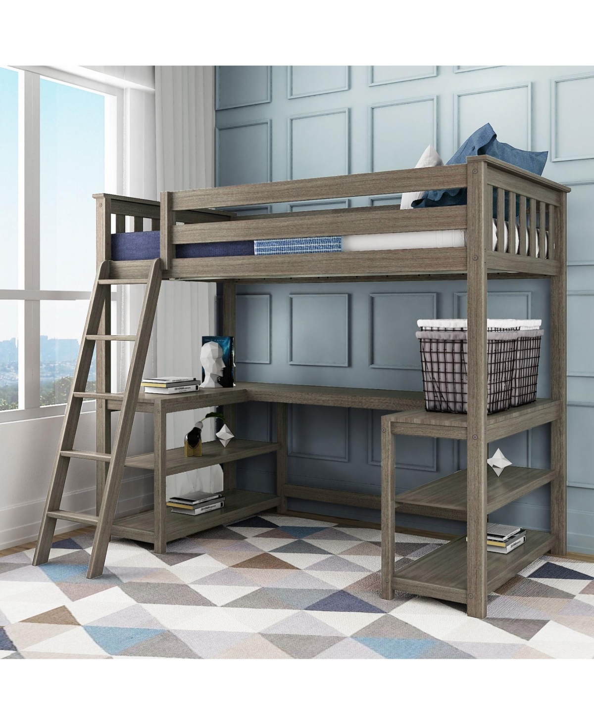 Click here for Max & Lily Twin Loft Bed  Solid Wood Loft Bed with... prices