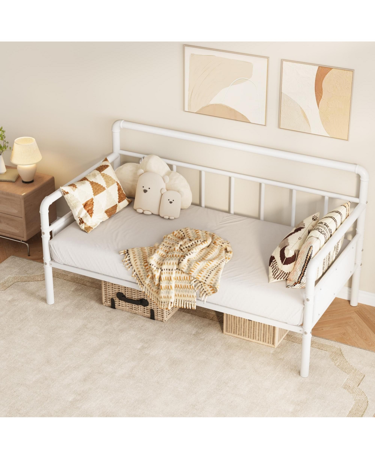 Click here for gaomon Twin Daybed  Daybed Frame with Vintage Head... prices