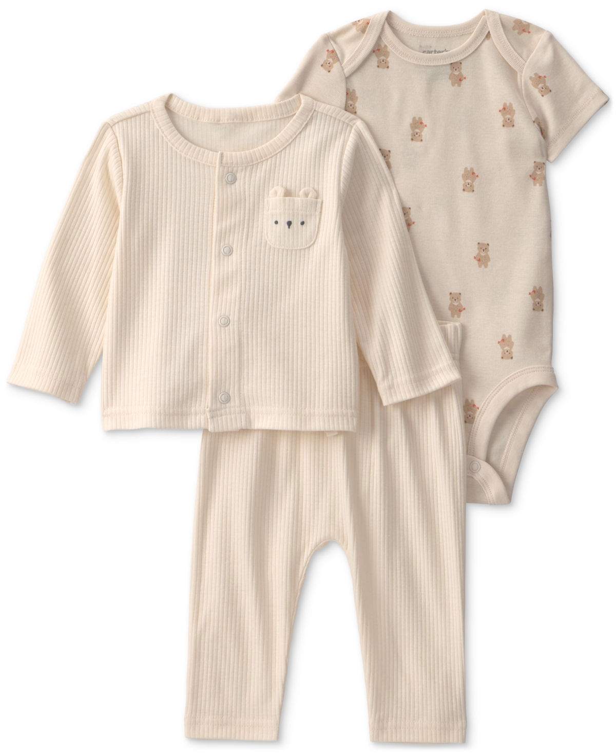 Click here for Carters Baby Boys Bear Layering Bodysuit  Cardigan... prices