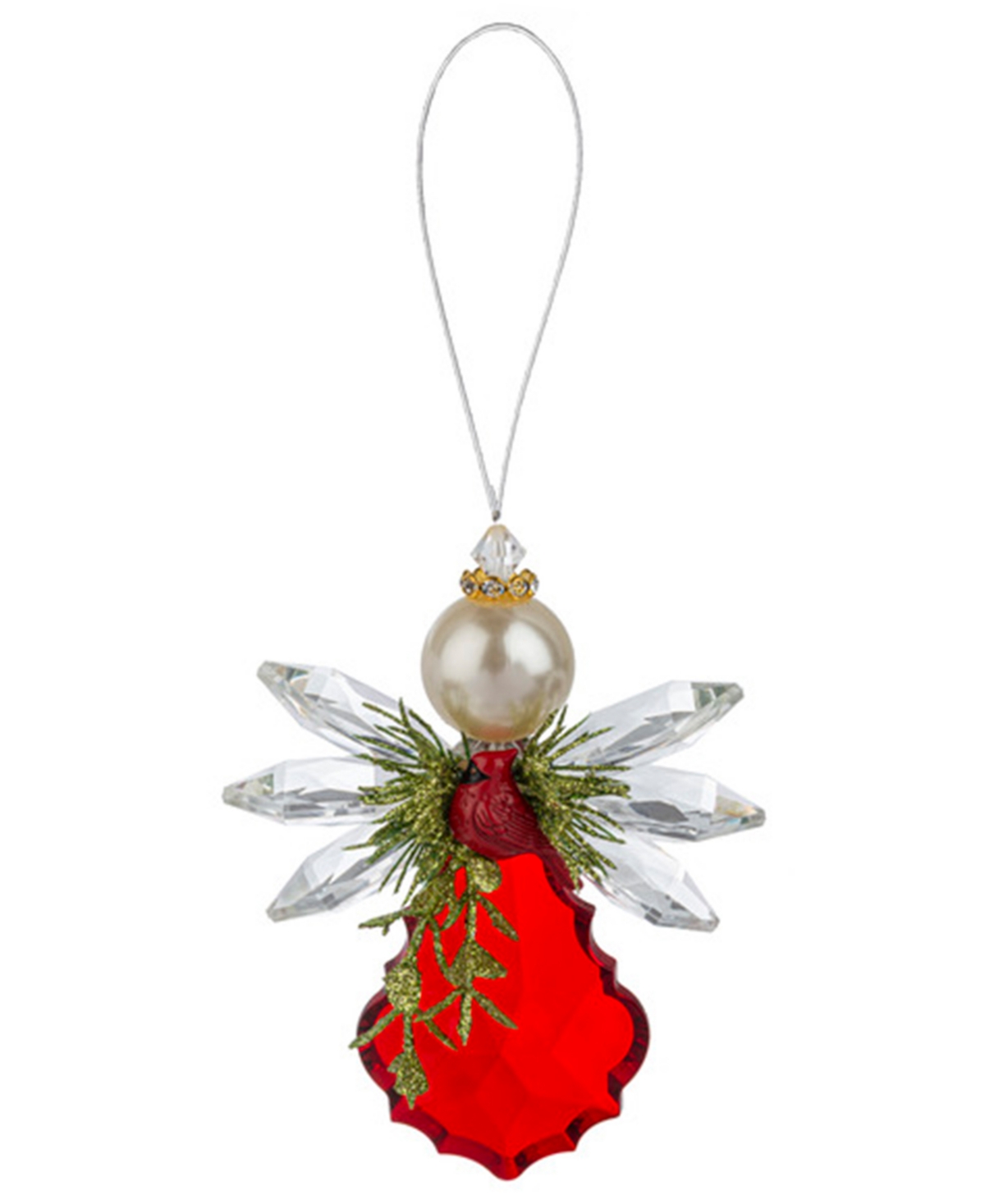 Click here for Ganz Kissing Krystals Cardinal Pearl Red Angel Orn... prices