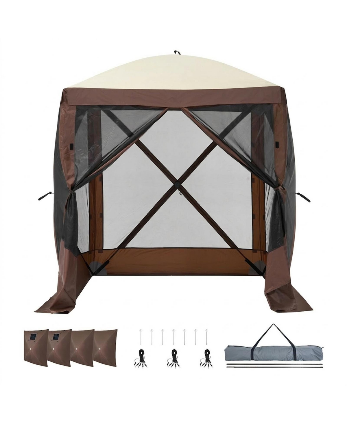 Click here for Gouun Pop Up 4-Sided Gazebo Screen Tent 6x6 ft wit... prices