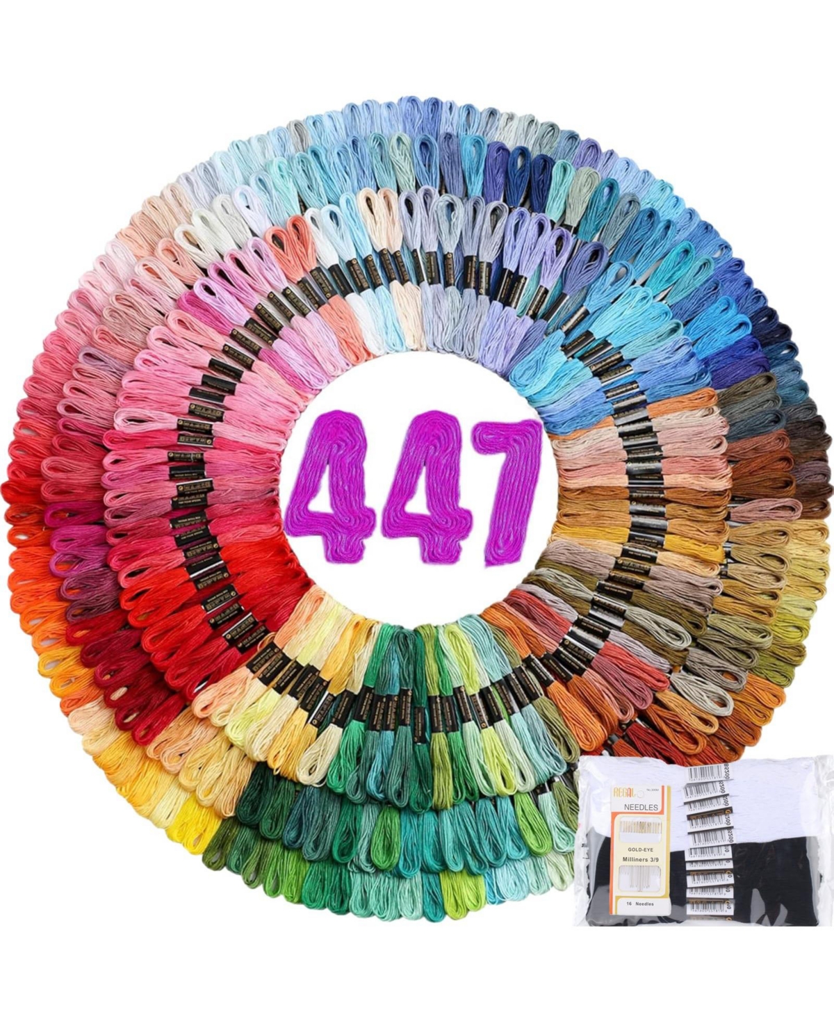 Click here for Gnuadz 447pieces Embroidery Floss Rainbow Thread C... prices