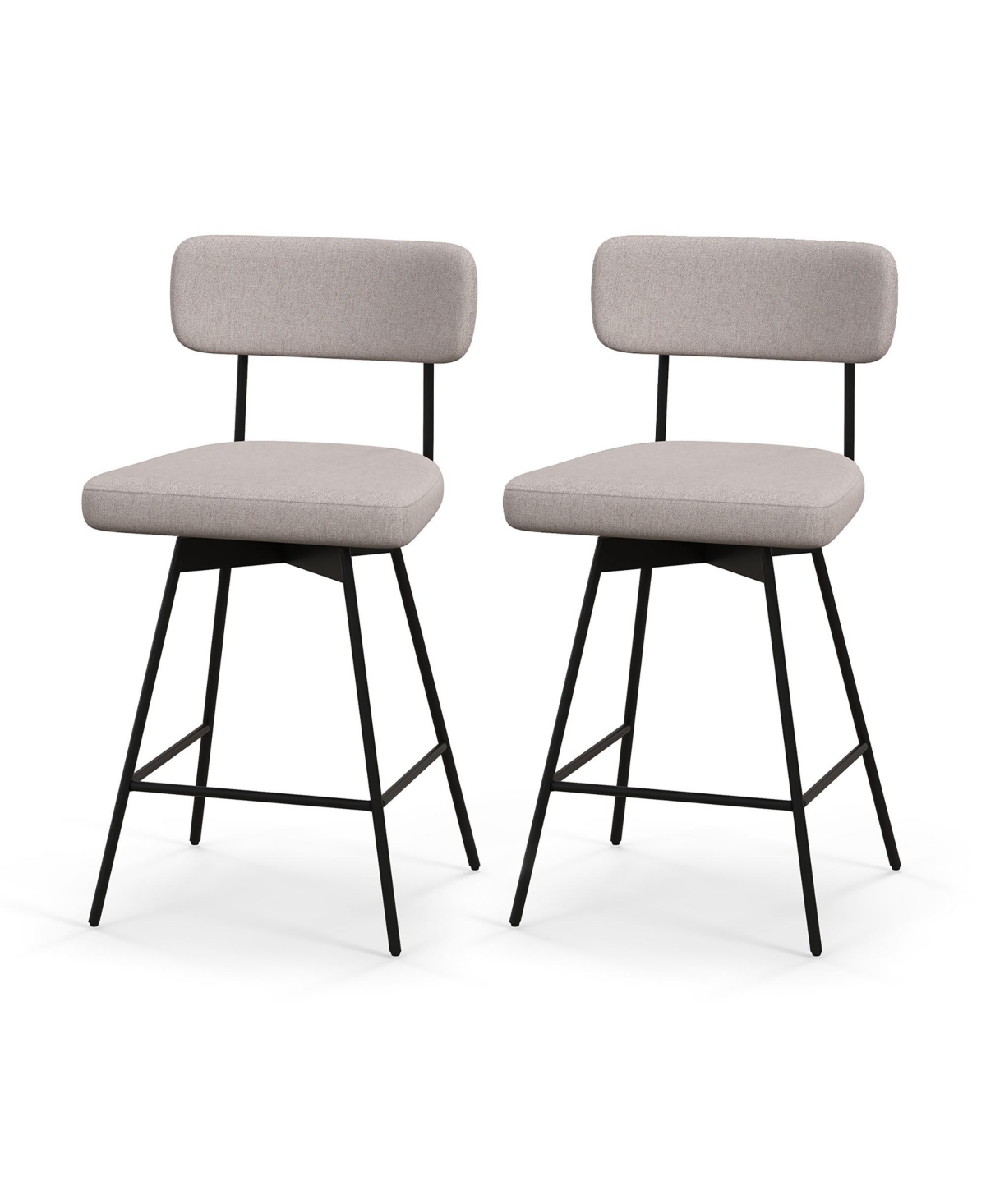 Click here for Gymax Bar Stools Set of 2 Modern Upholstered 360de... prices