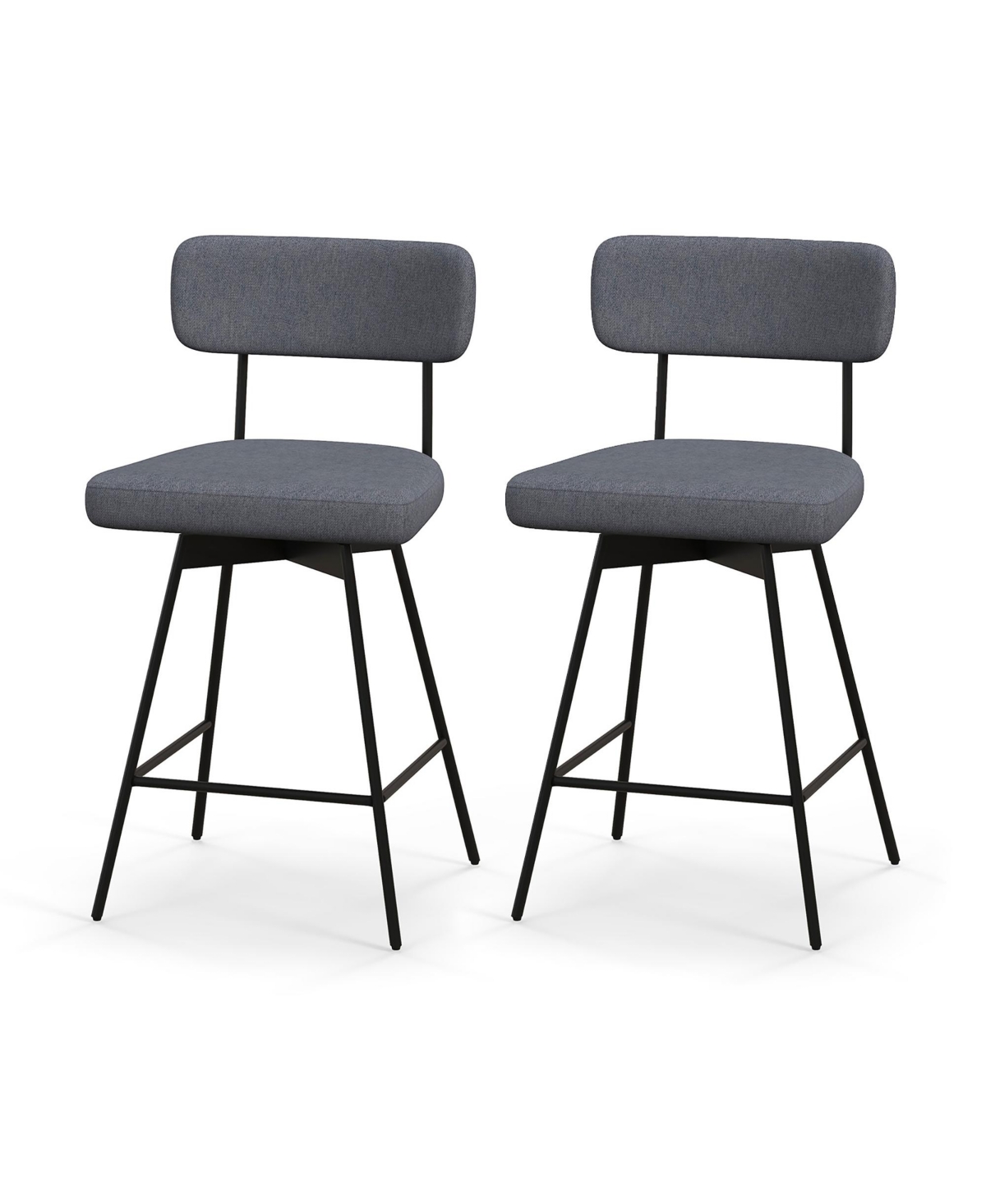 Click here for Gymax Bar Stools Set of 2 Modern Upholstered 360de... prices