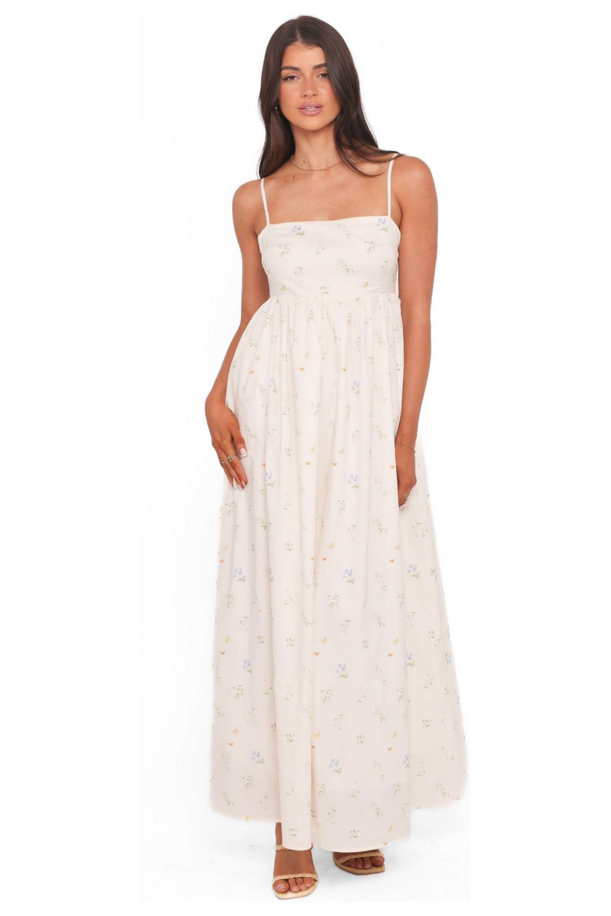 Click here for Petal and Pup Womens Odessa Maxi Dress - White flo... prices