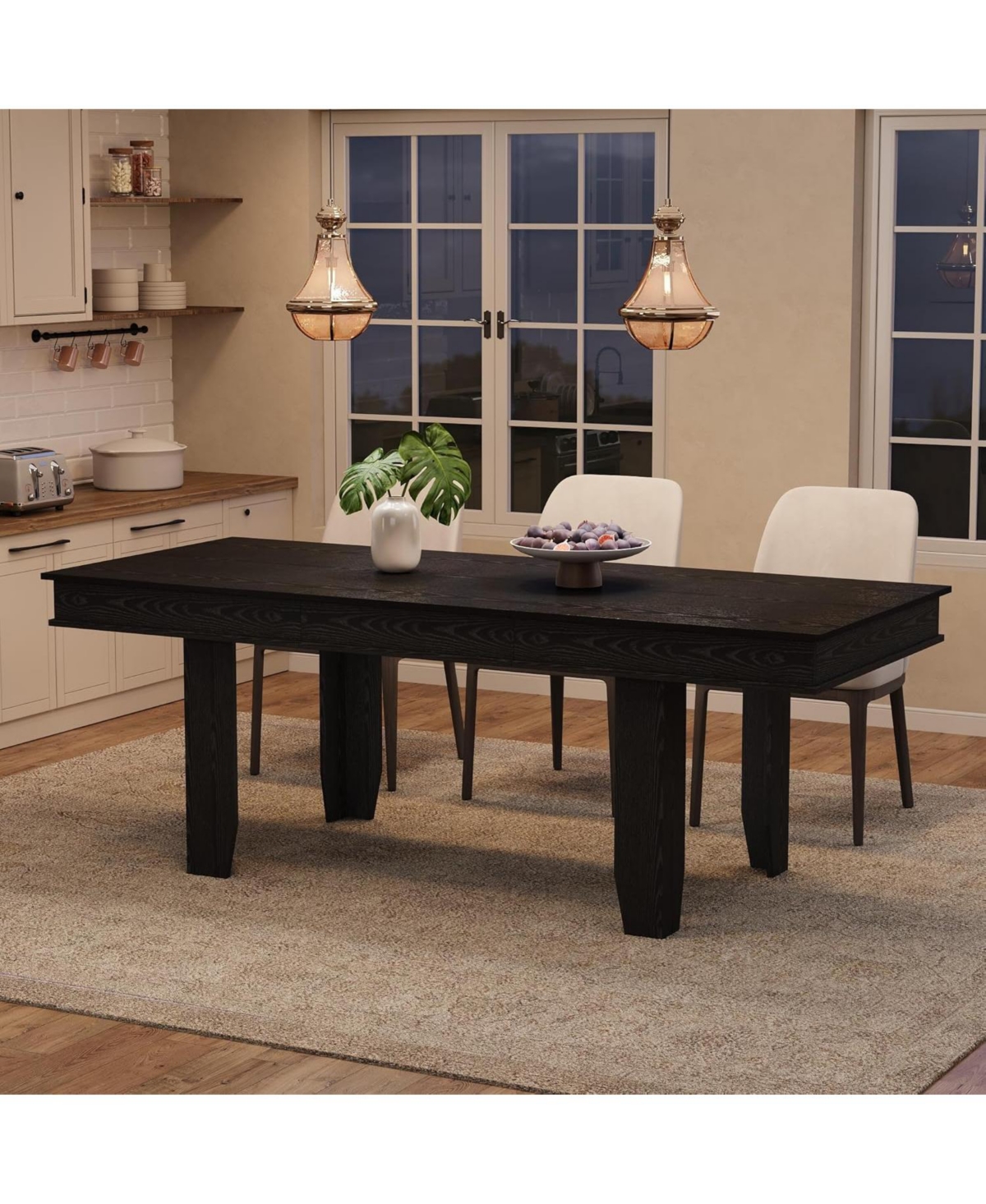 Click here for gaomon 63 in-86.6 in Extendable Dining Room Table... prices