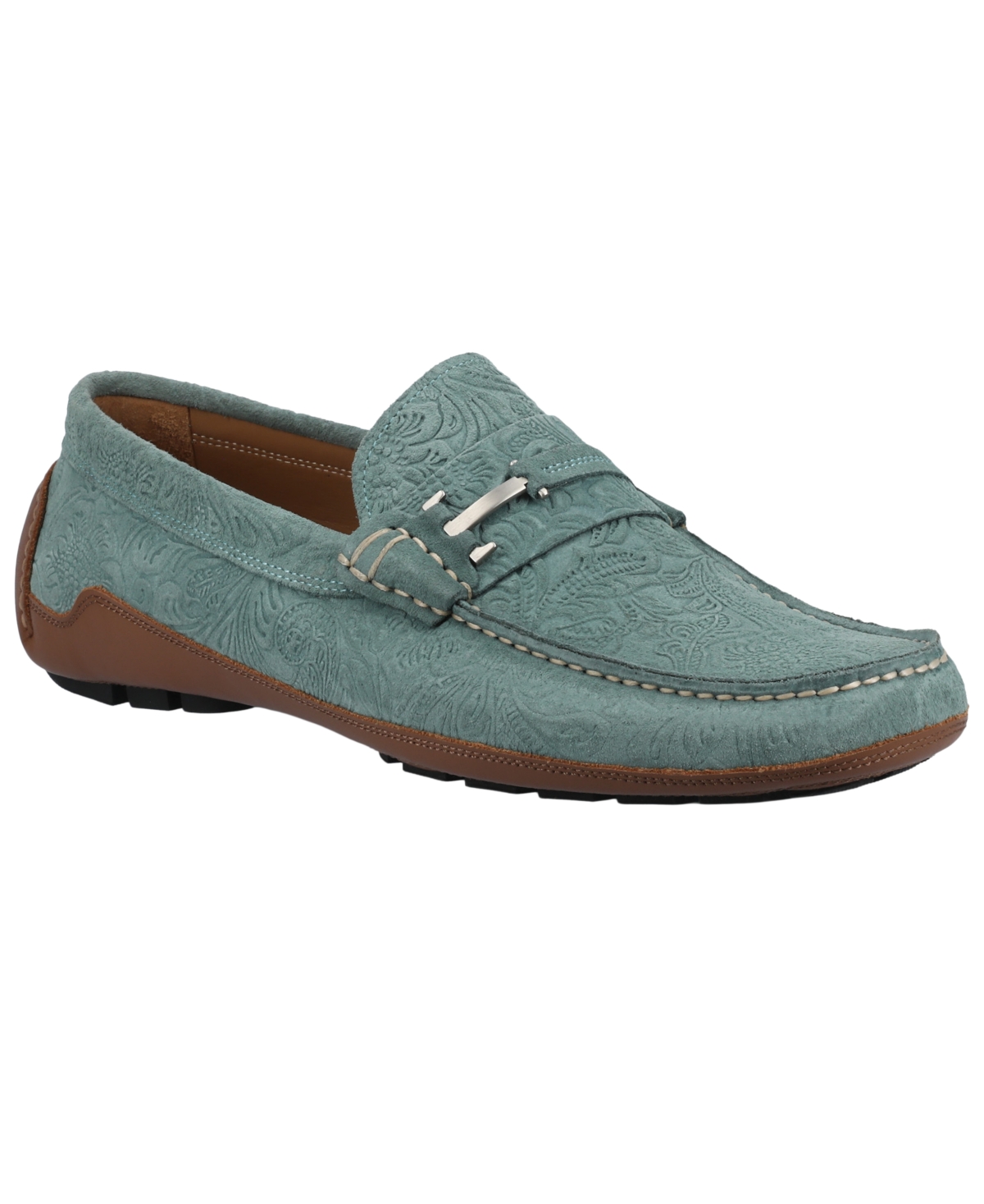 Click here for Taft Mens Suede Slip-on Loafers - Capri Floral Sue... prices
