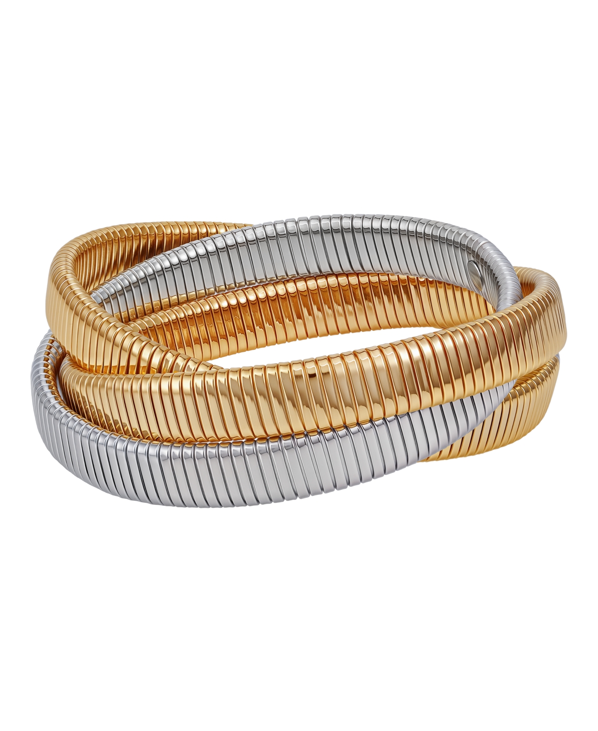Click here for Guess Two-Tone Slip-On Stretch Bracelet - Gold prices