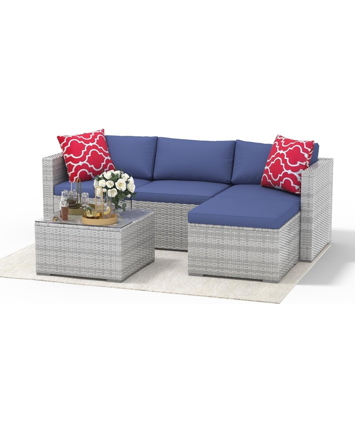 Click here for GarveeLife 5 Piece Outdoor Convertible Sectional S... prices