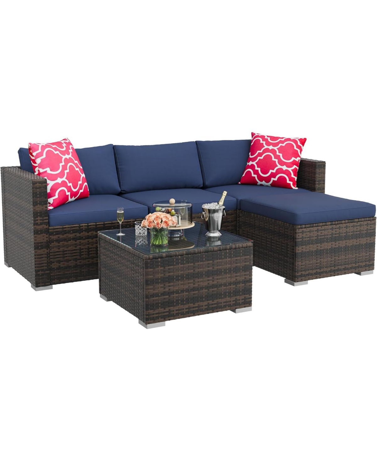 Click here for GarveeLife 5 Piece Outdoor Convertible Sectional S... prices